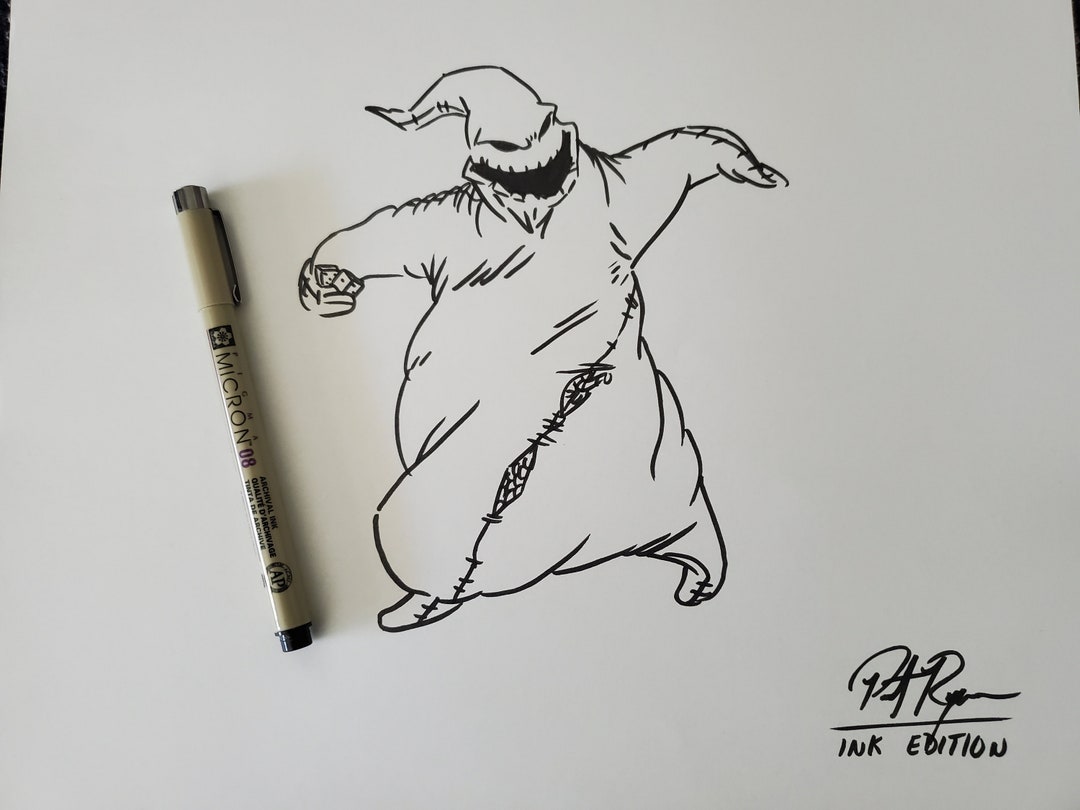 Disney Nightmare Before Christmas Oogie Boogie Ink Drawing/sketch ...