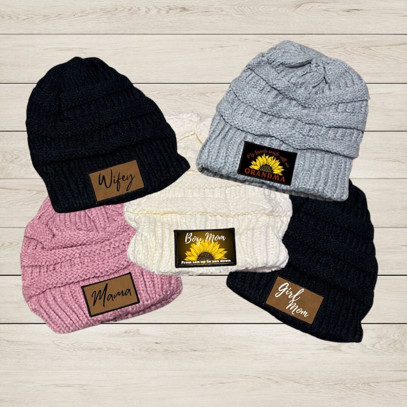 Personalized Patch Women Beanies - Etsy