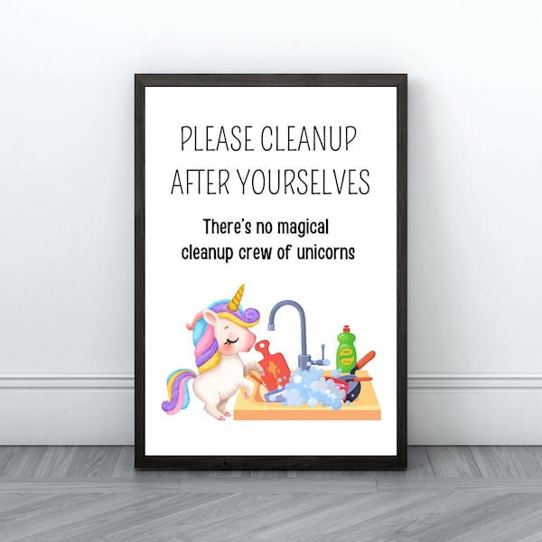 Clean Kitchen Posters - Etsy