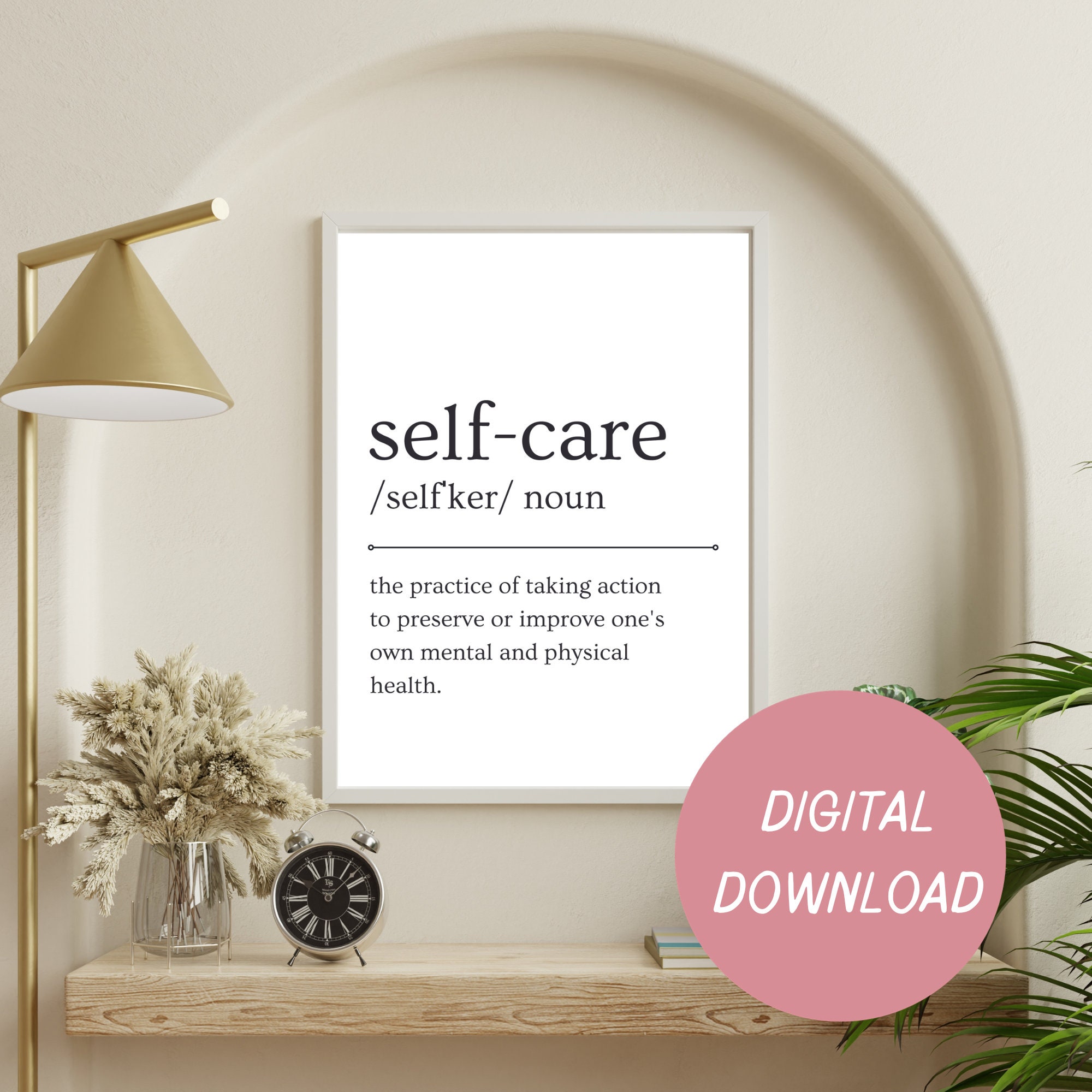 Self-care Definition Printable, Inspirational Quote Print, Wellness ...