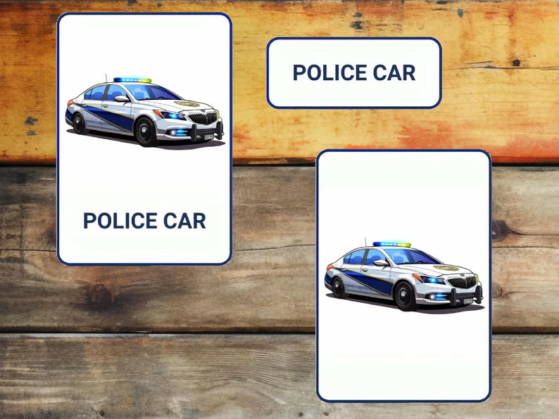 Flash Cards, Printable PDF Transport Flash Cards, Flash Cards for Kids ...