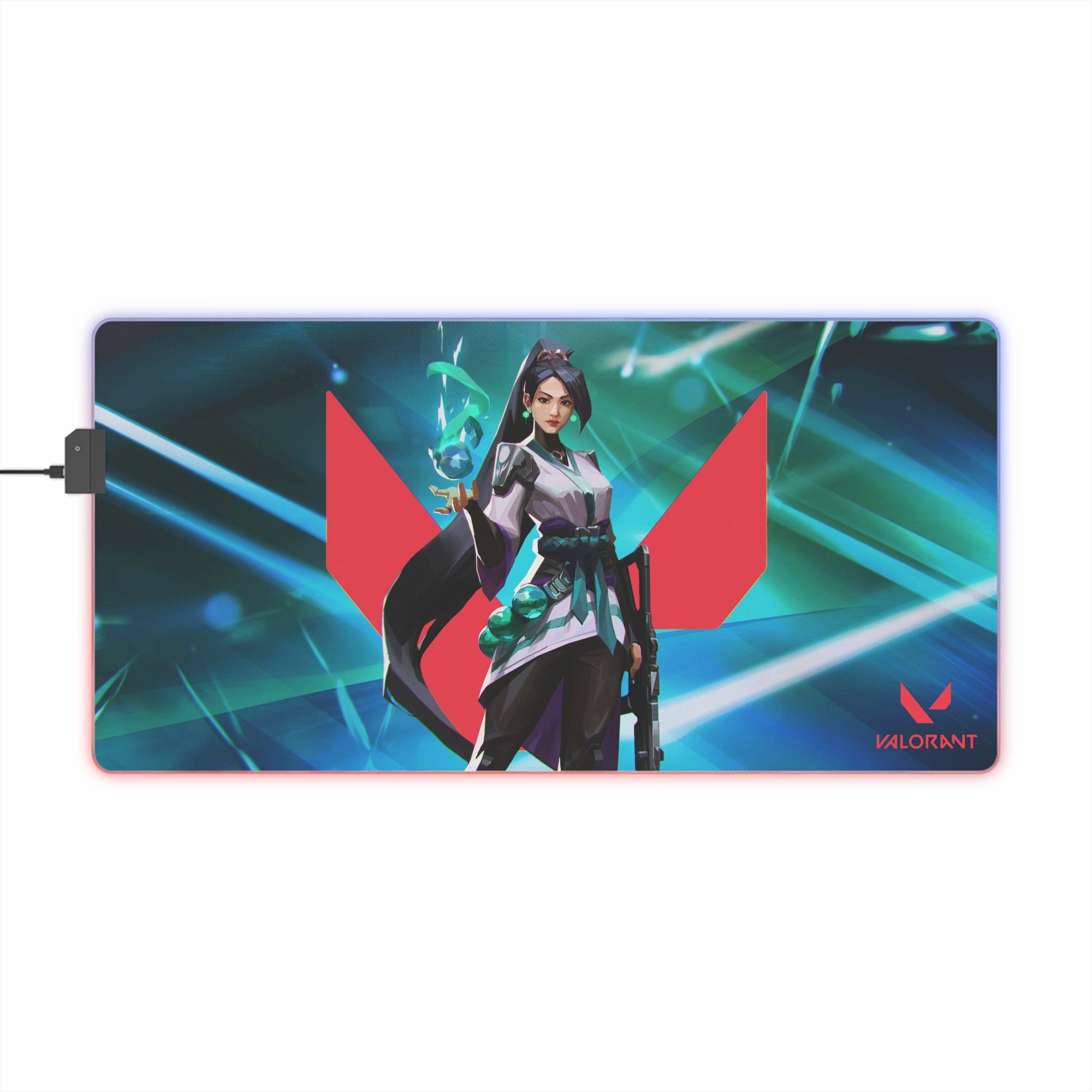 Sage Valorant RGB Gaming Mouse Pad Valorant Led Gaming Desk - Etsy
