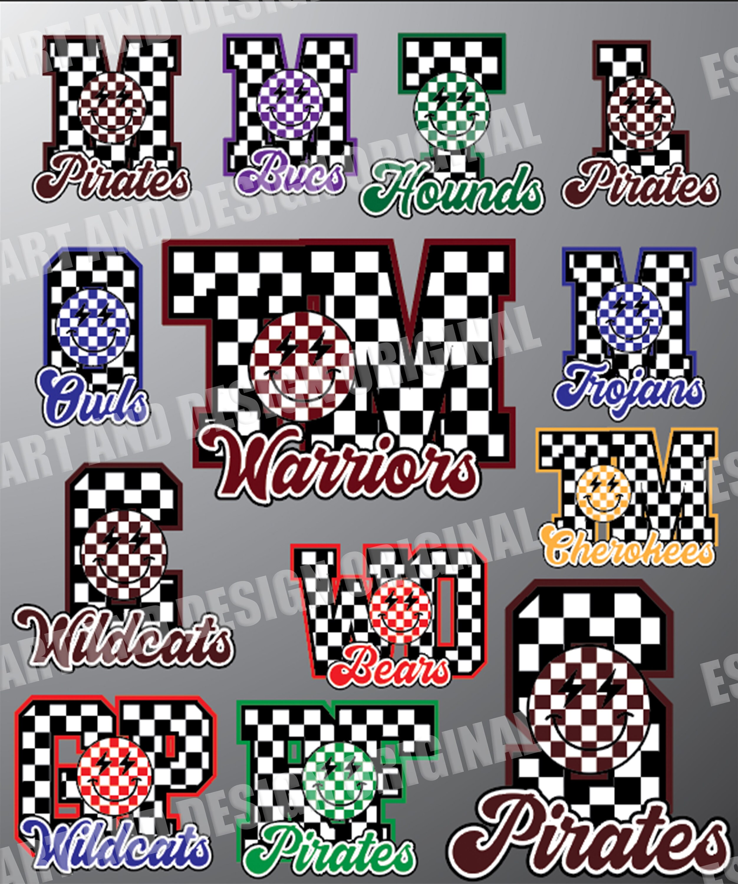 Checkered Smiley Package - Etsy