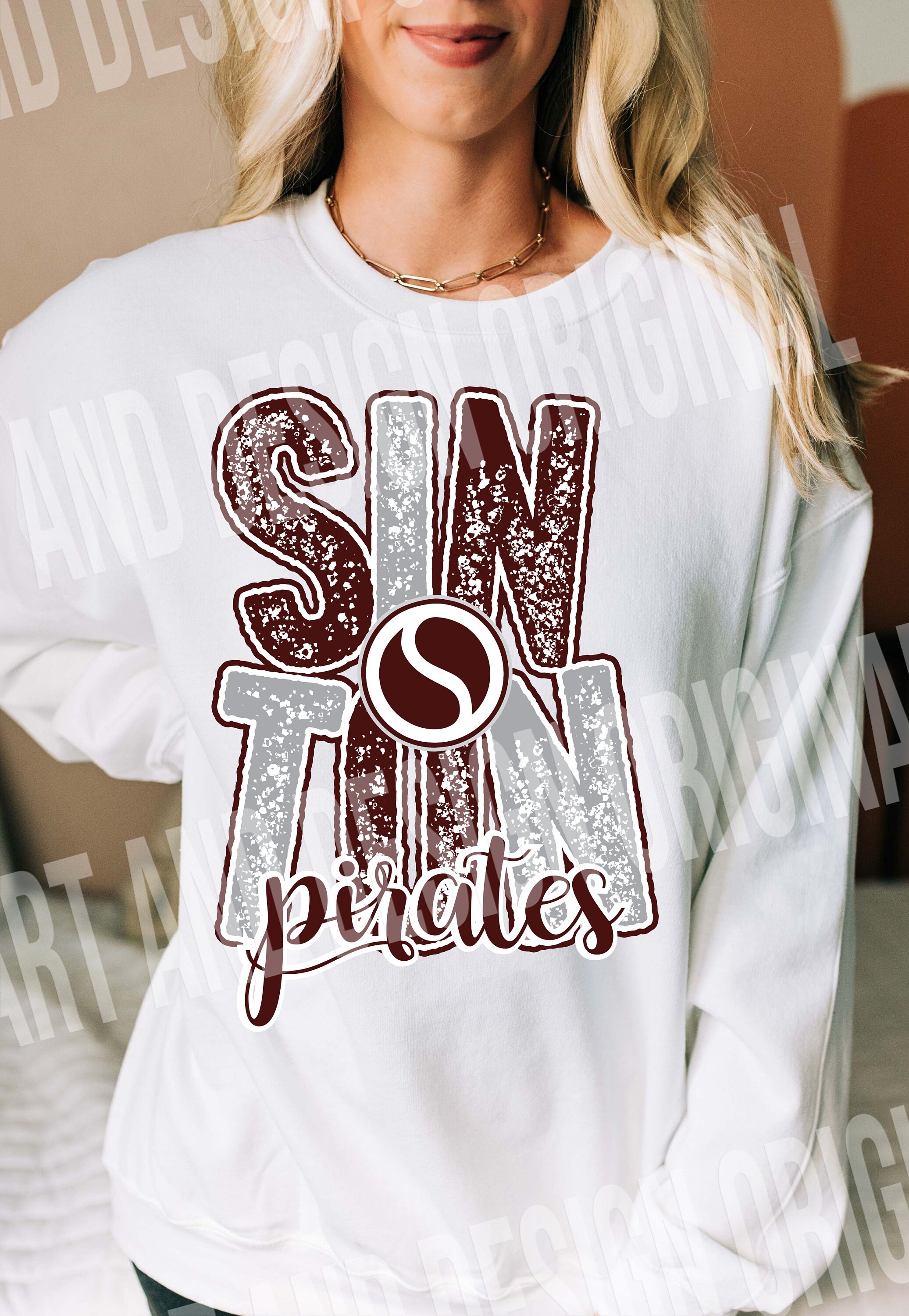Sinton Pirates - Rocky Text - Etsy