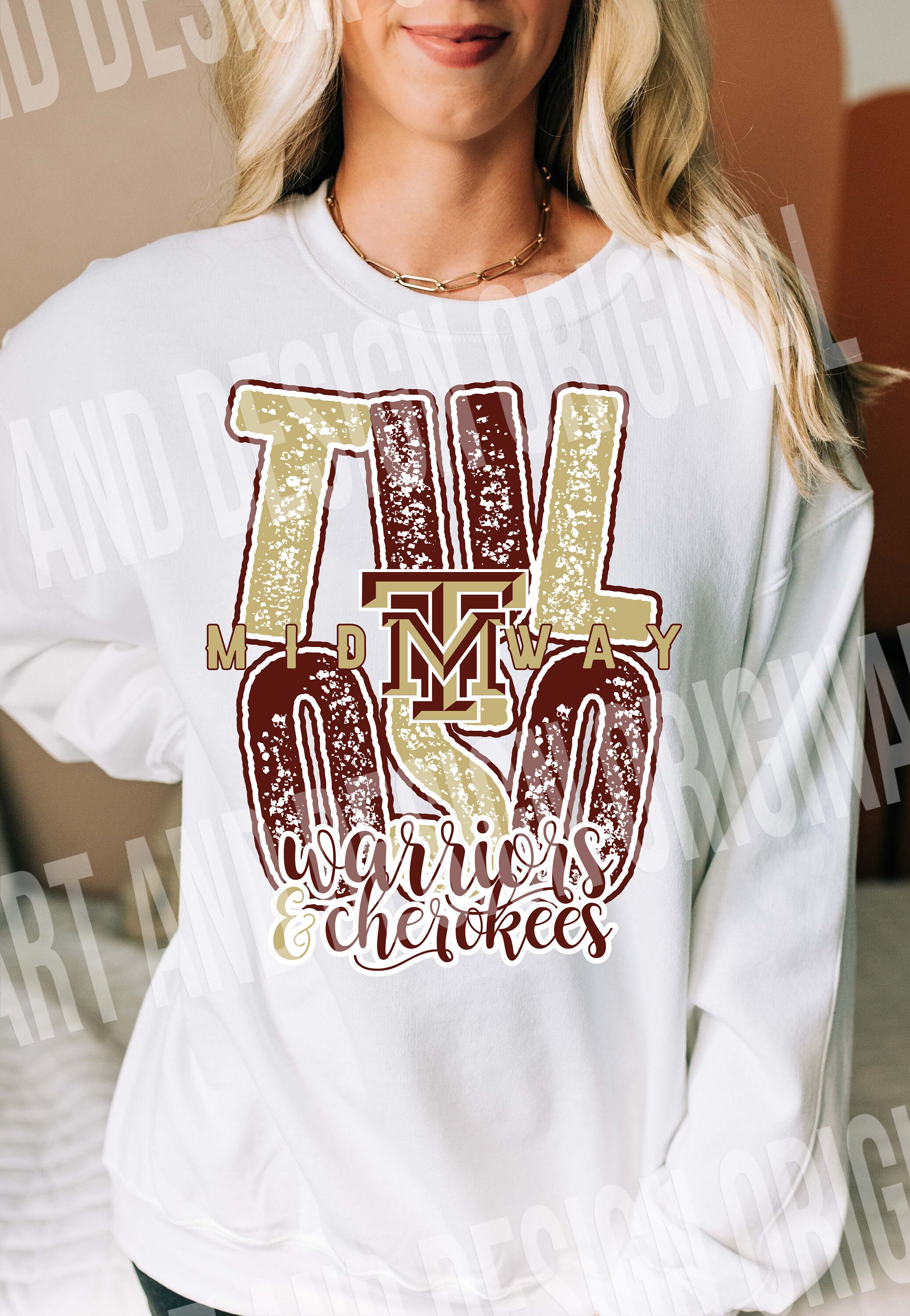 Tuloso Midway Warriors & Cherokees Rocky Text - Etsy