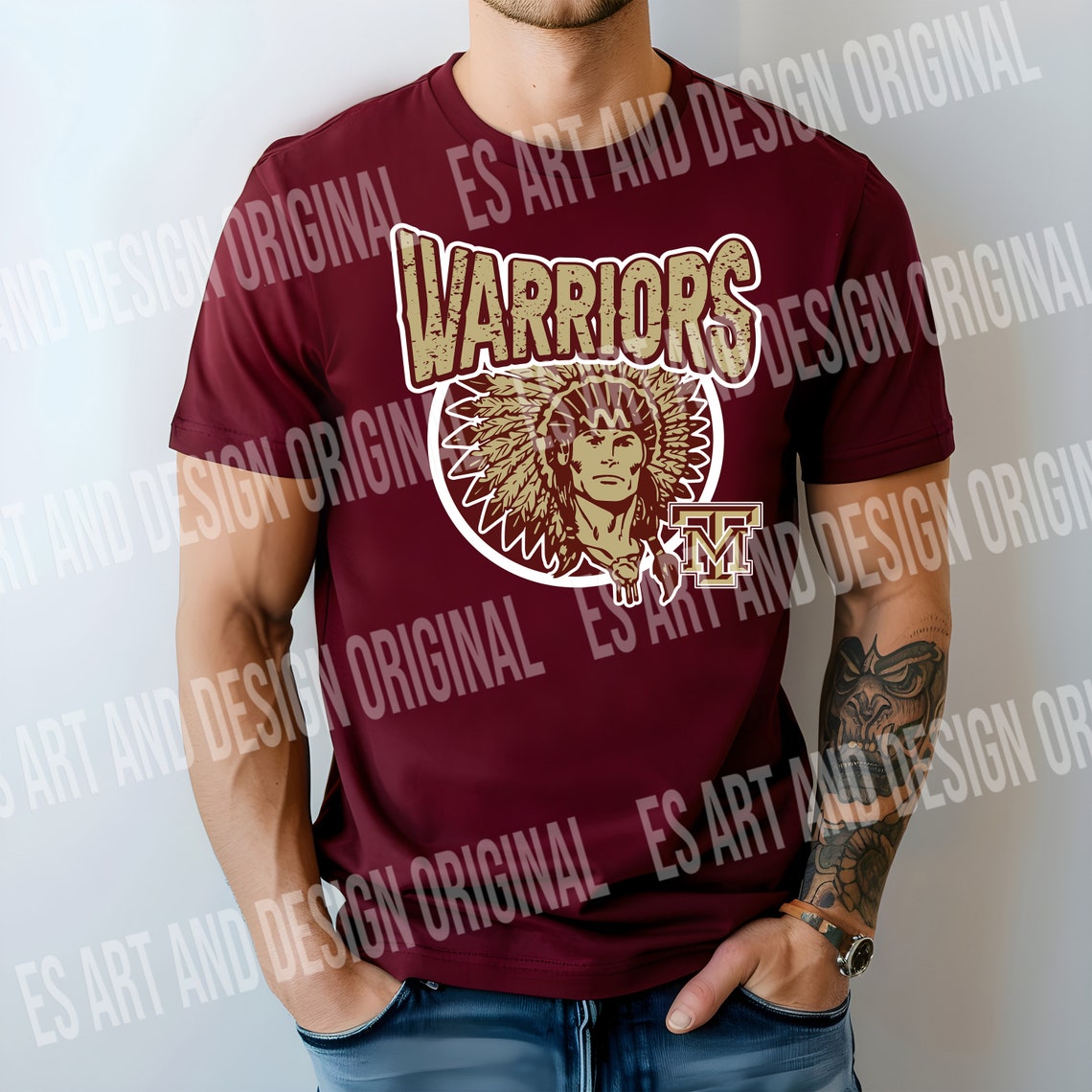 Tuloso Midway Warriors Mens Distress - Etsy