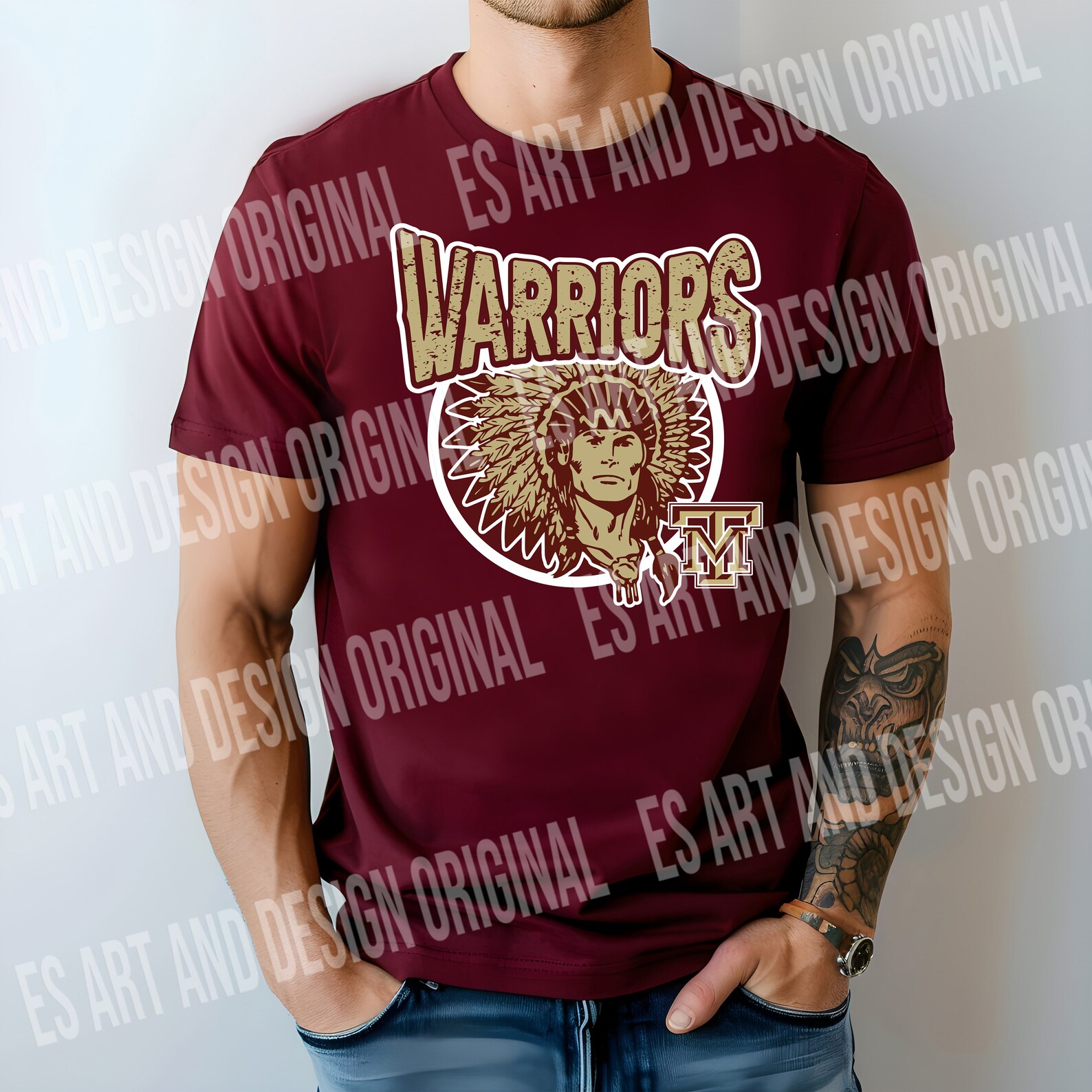 Tuloso Midway Warriors Mens Distress - Etsy