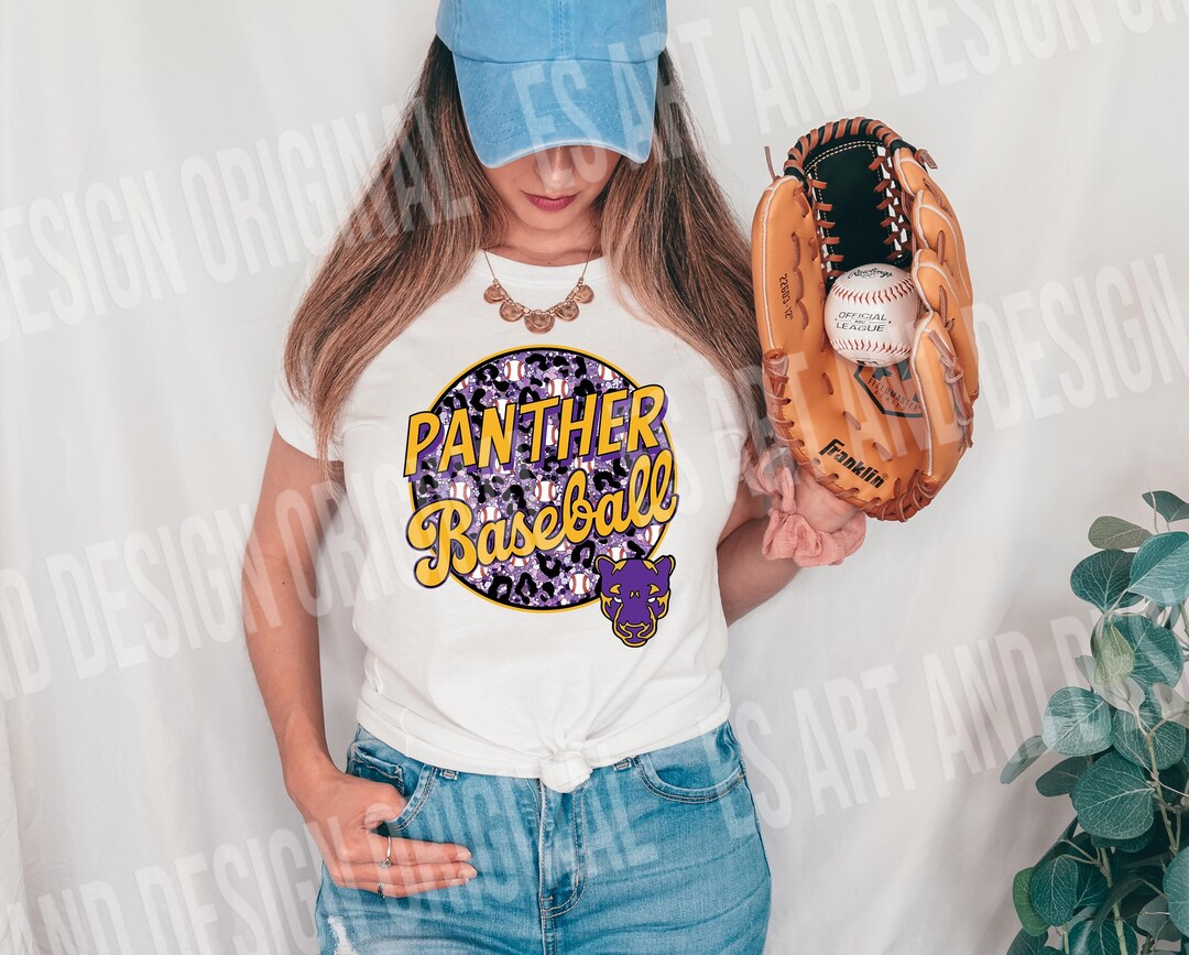 Cheetah Glitter Panthers Baseball - Etsy