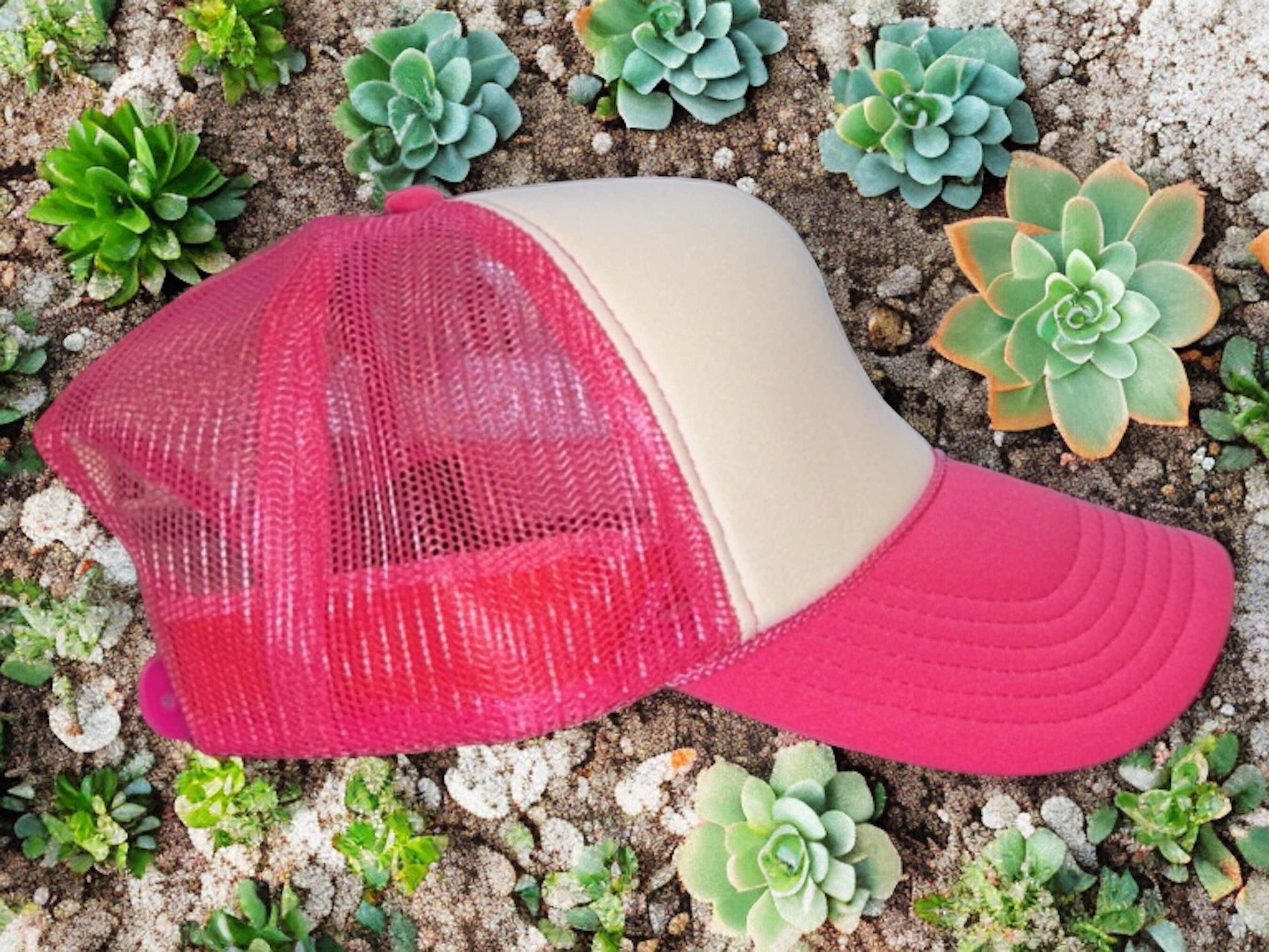 Pink Otto Trucker Hat Mockup - Etsy