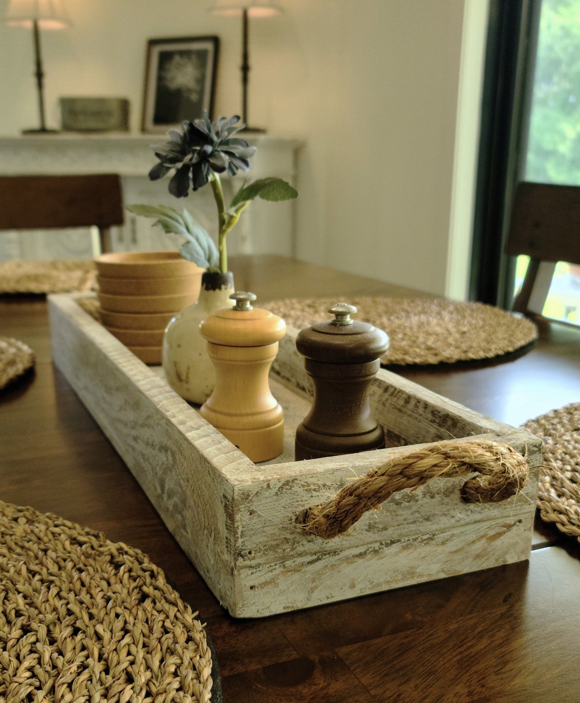 Rustic Farmhouse Style Centerpiece Tray - Etsy