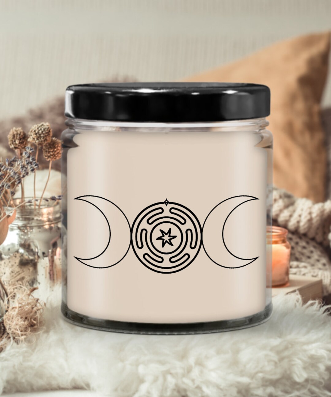 Triple Moon Hecate Candle, Hecate's Wheel, Strophalos of Hecate ...