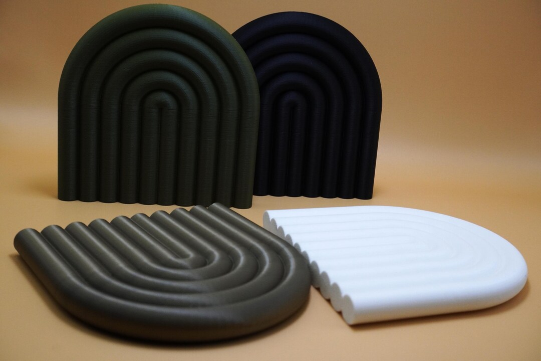 Individual 3D Printed Coasters Set of 4 in Your Desired Colors Modern ...