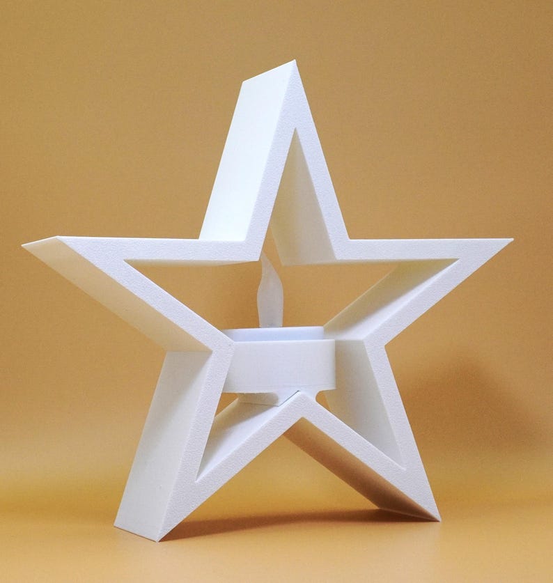 Decorative Star Decorations, 3D Printed Stars for Christmas & Winter ...