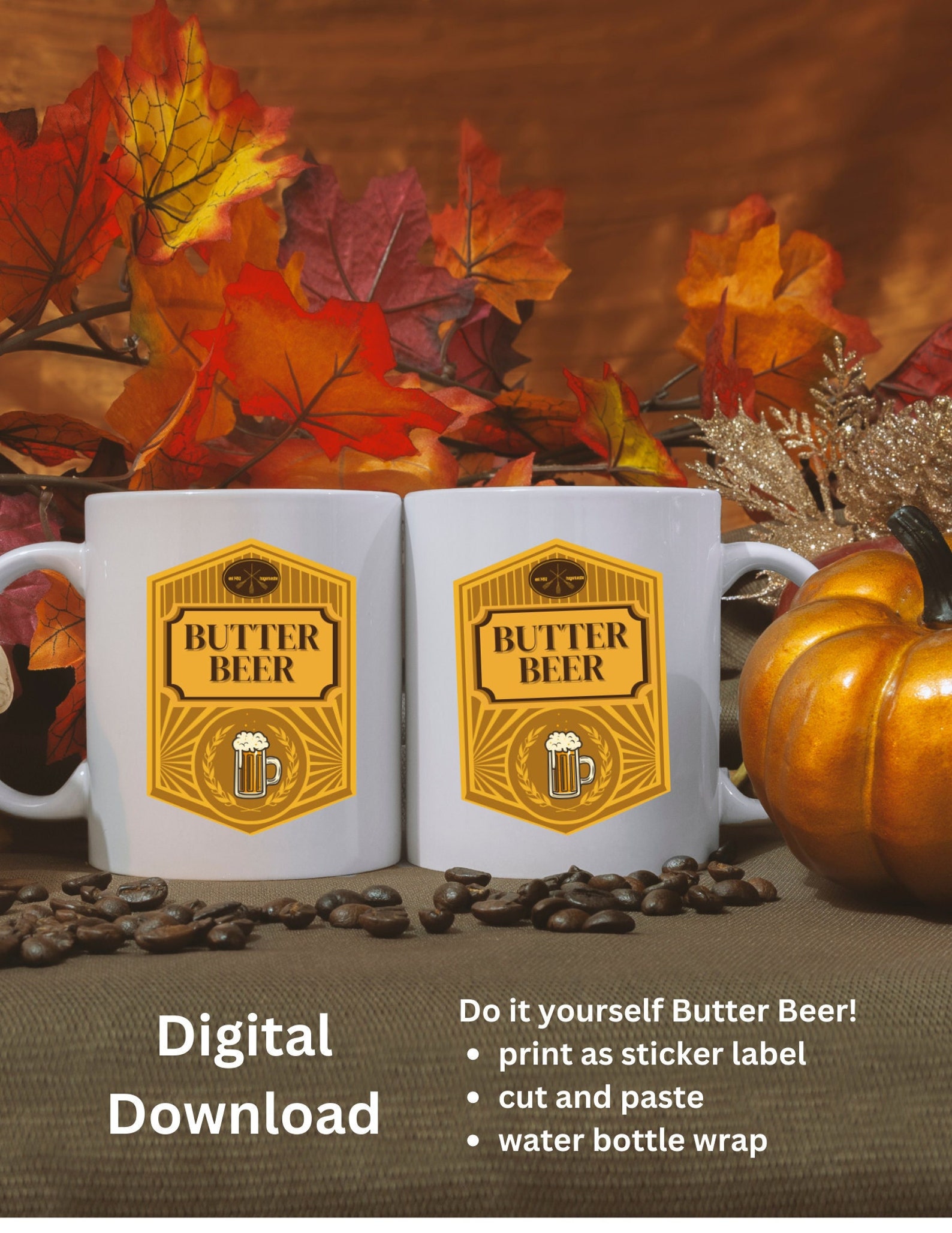 Butter Beer Labels - Etsy