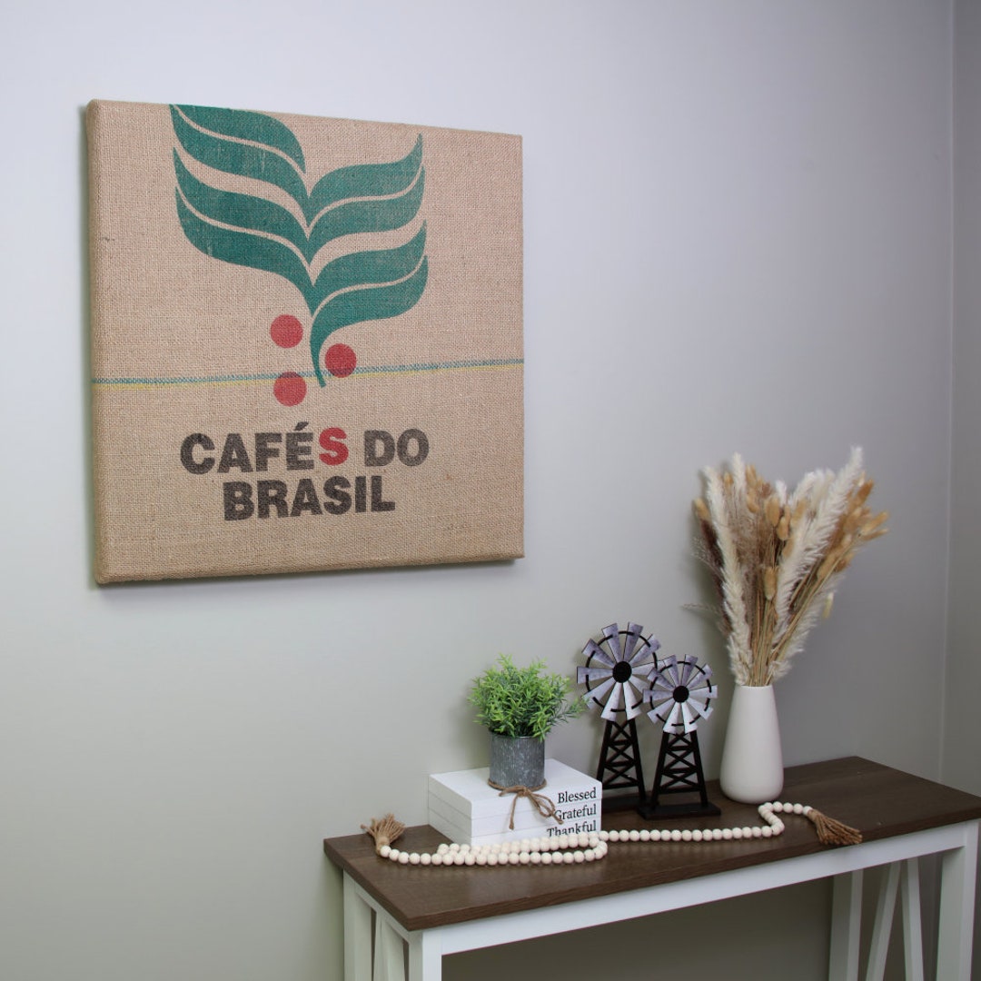 Coffee Bag Sound Absorption Art Panel 24” X 24” X 2” – Beveled Edge ...