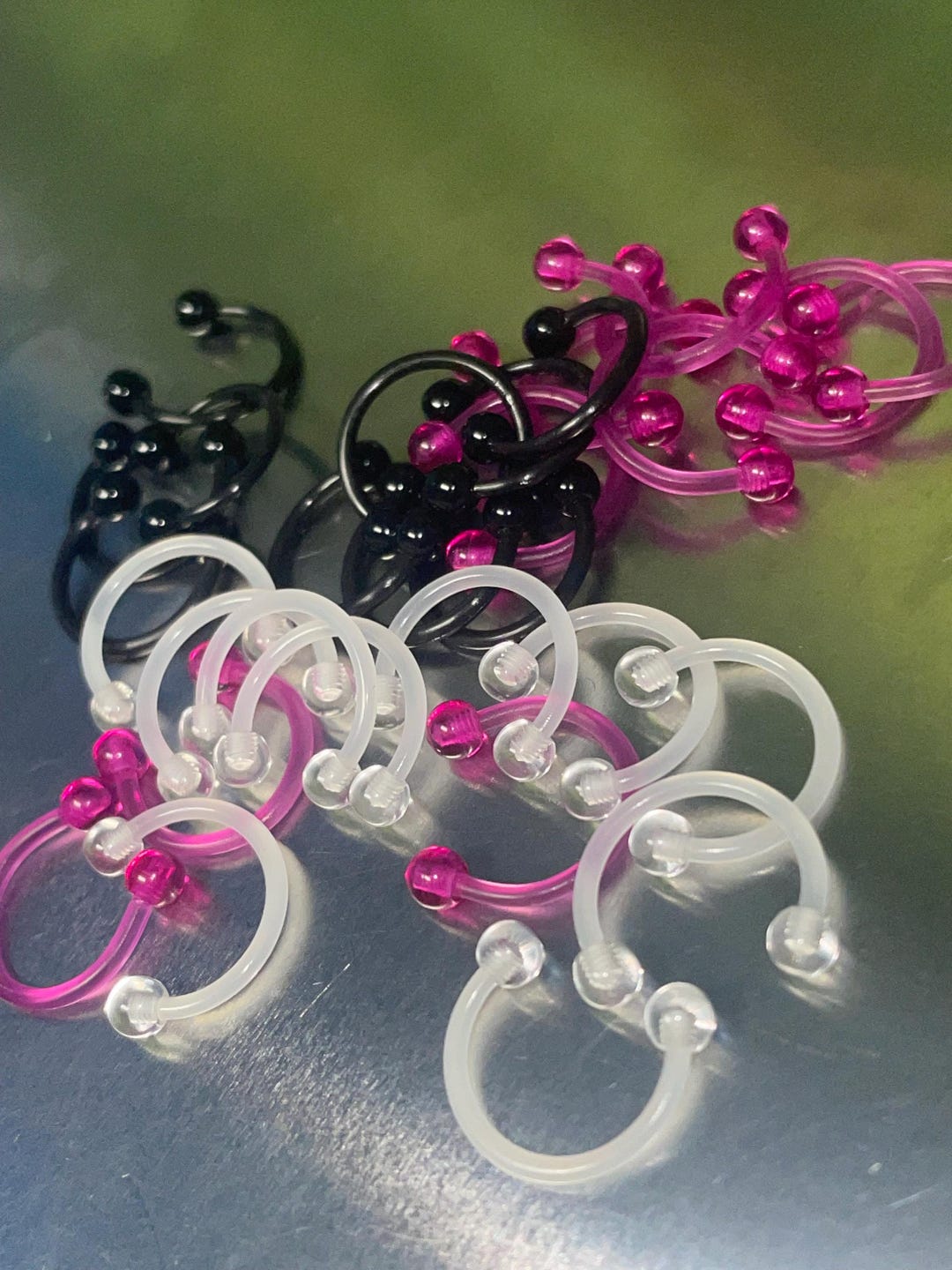 Clear Plastic Retainer Septum Horseshoe 16G - Etsy