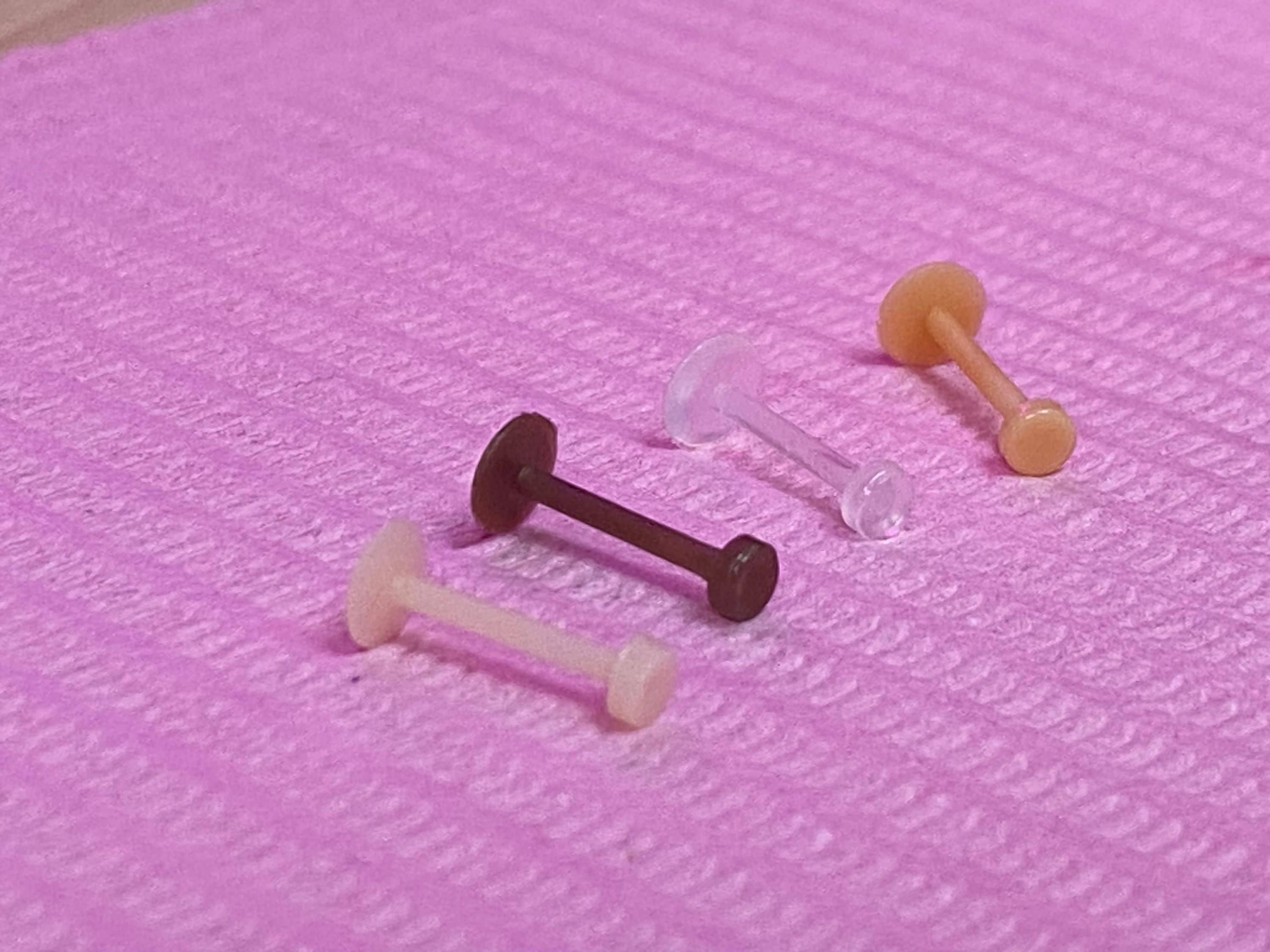 16G 3/8in. Skin Toned Plastic Labret Retainer - Etsy