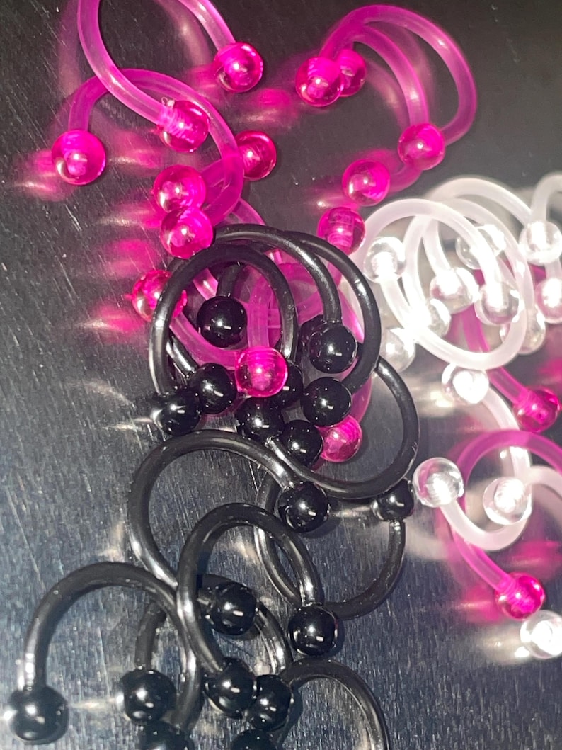 Clear Plastic Retainer Septum Horseshoe 16G - Etsy