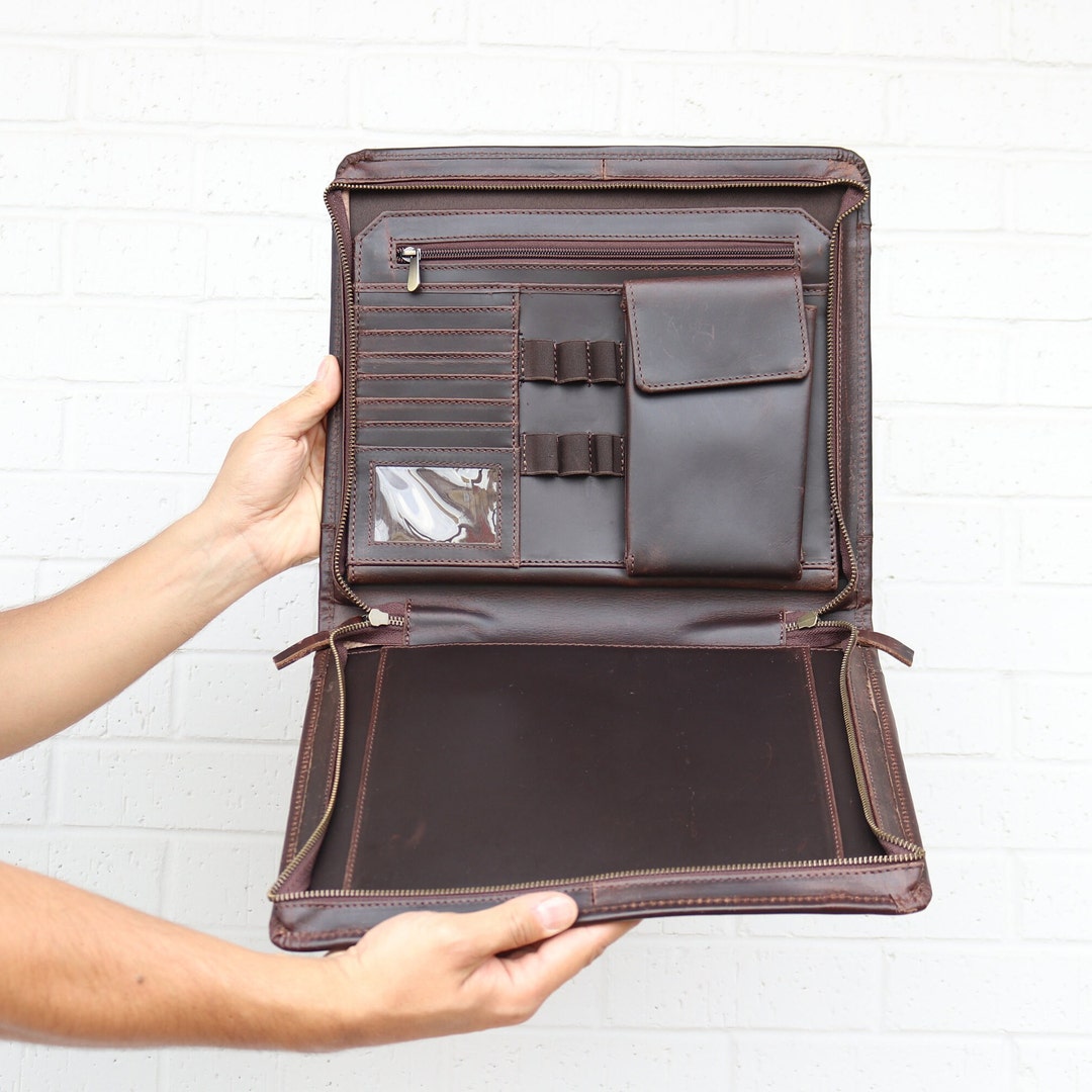 Personalized Leather Portfolio Custom Monogrammed Logo Corporate Gifts ...