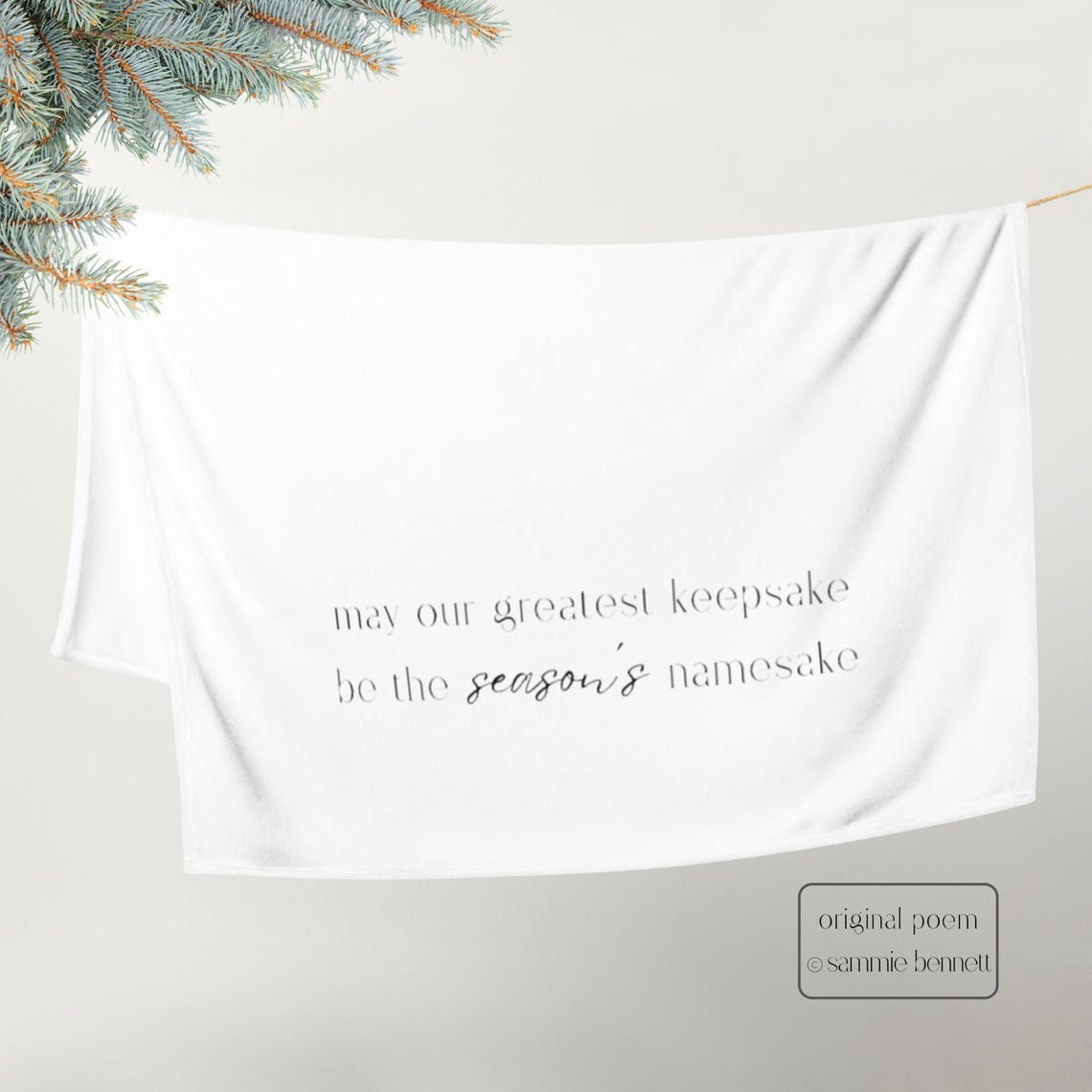 Christmas Quote Blanket Christmas Poem Gift Christmas Blanket Adult ...