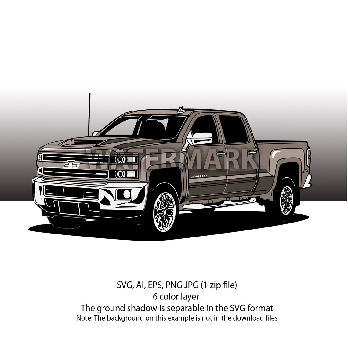 Chevrolet Silverado Color Svg,ai,eps,png,jpg - Etsy