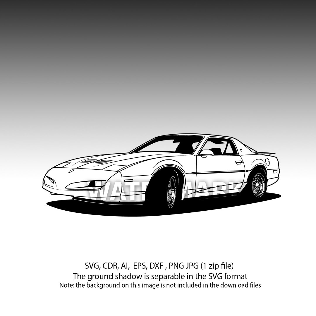 Pontiac Trans Am 1997 Cdr, Svg,ai, Dxf, Eps,png,jpg - Etsy