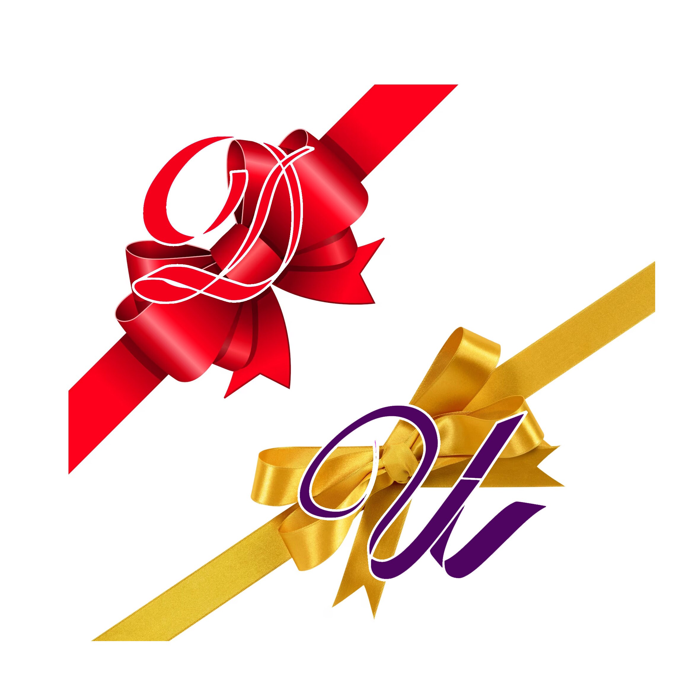 Monogram Ribbon Alphabet Vector SVG, PNG - Etsy