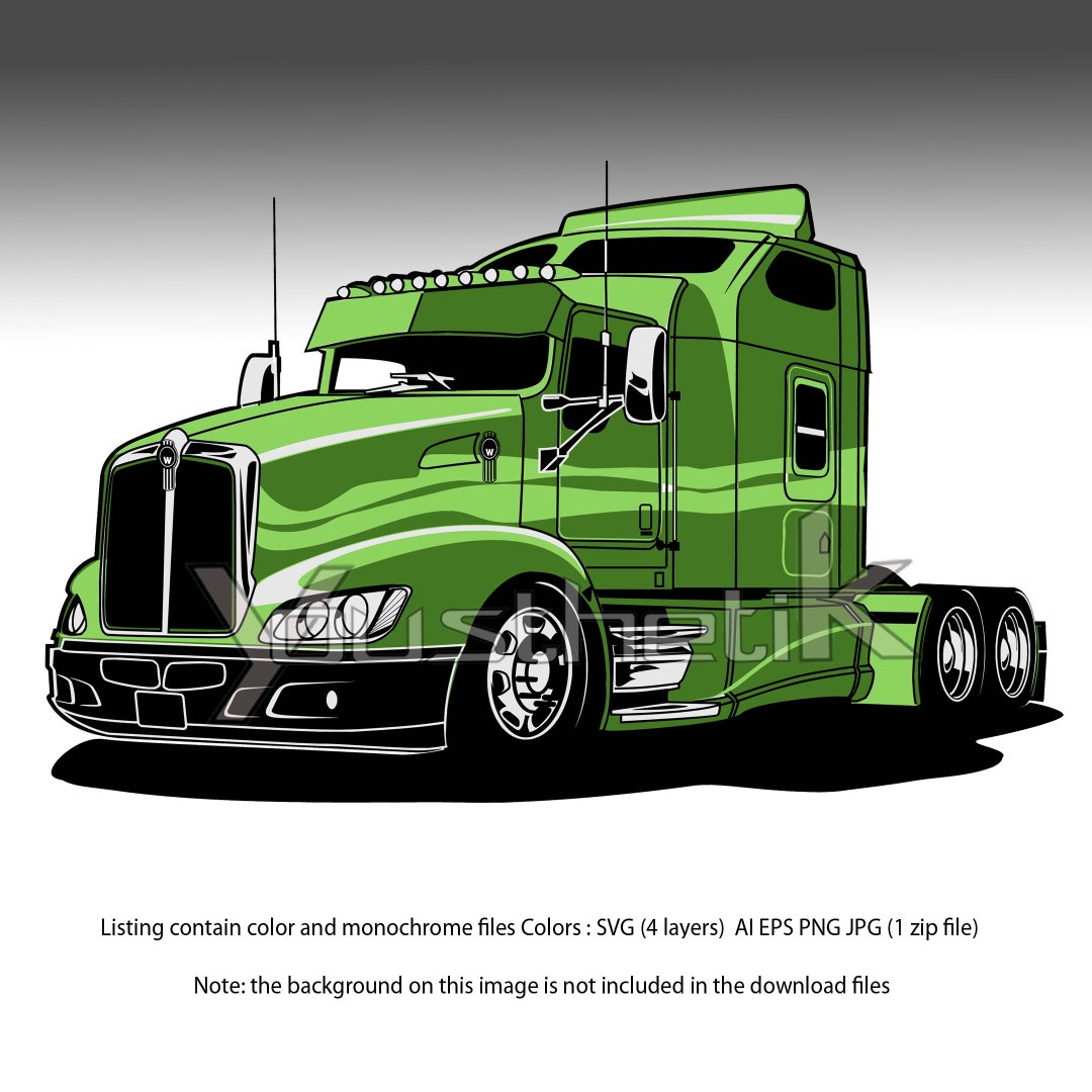Semi Truck Kenworth T 660 Svg,ai,eps,png,jpg Color Layers - Etsy