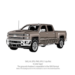 Chevrolet Silverado Color Svg,ai,eps,png,jpg - Etsy