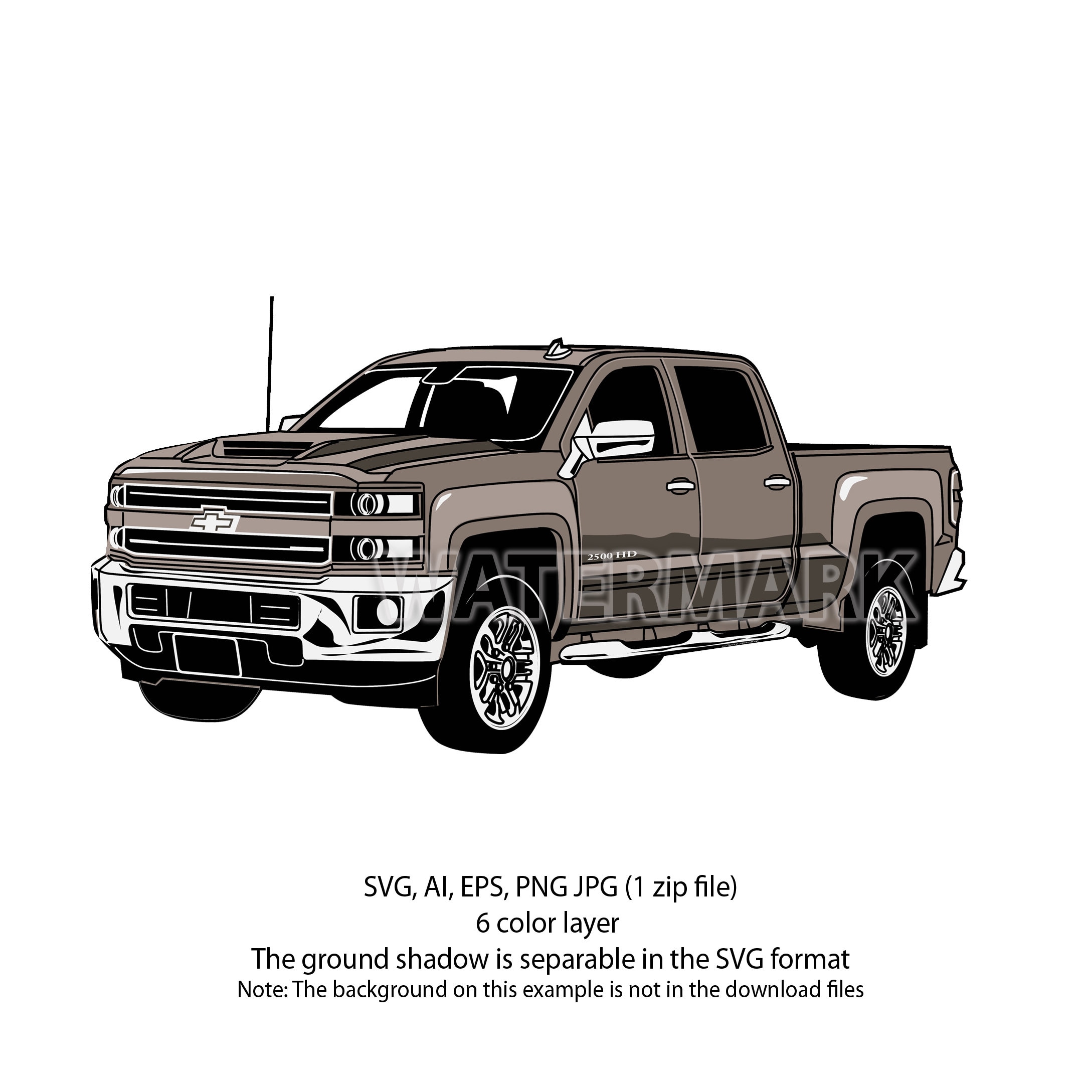 Chevrolet Silverado Color Svg,ai,eps,png,jpg - Etsy
