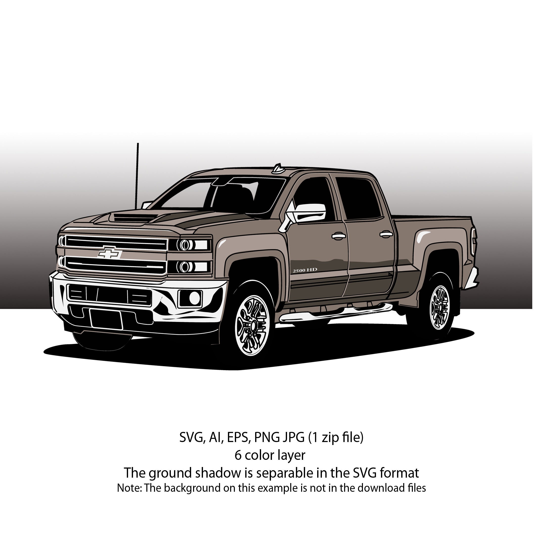 Chevrolet Silverado Color Svg,ai,eps,png,jpg - Etsy