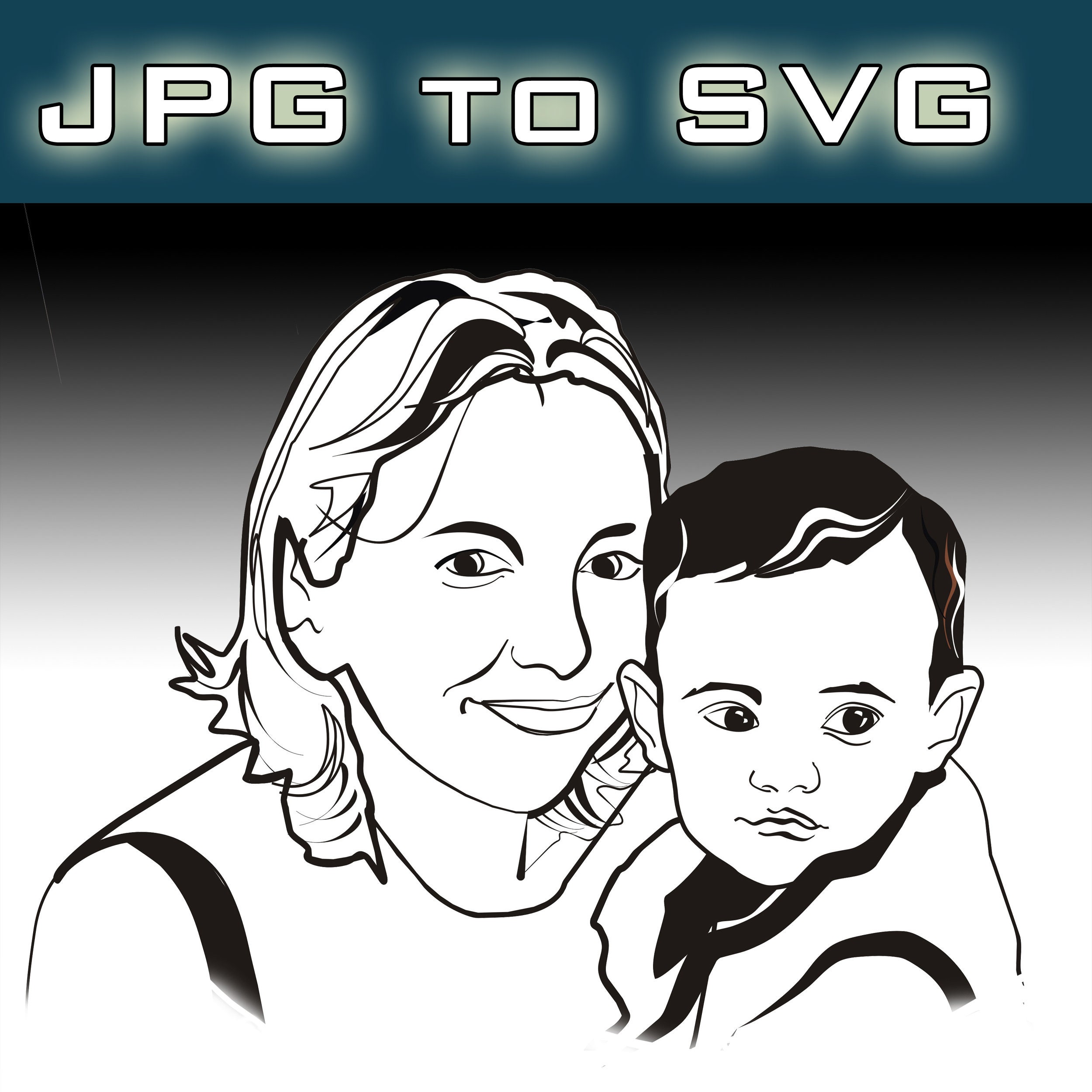 Convert Jpg Photo to Svg File, Custom Portrait, Cricut Silhouette ...