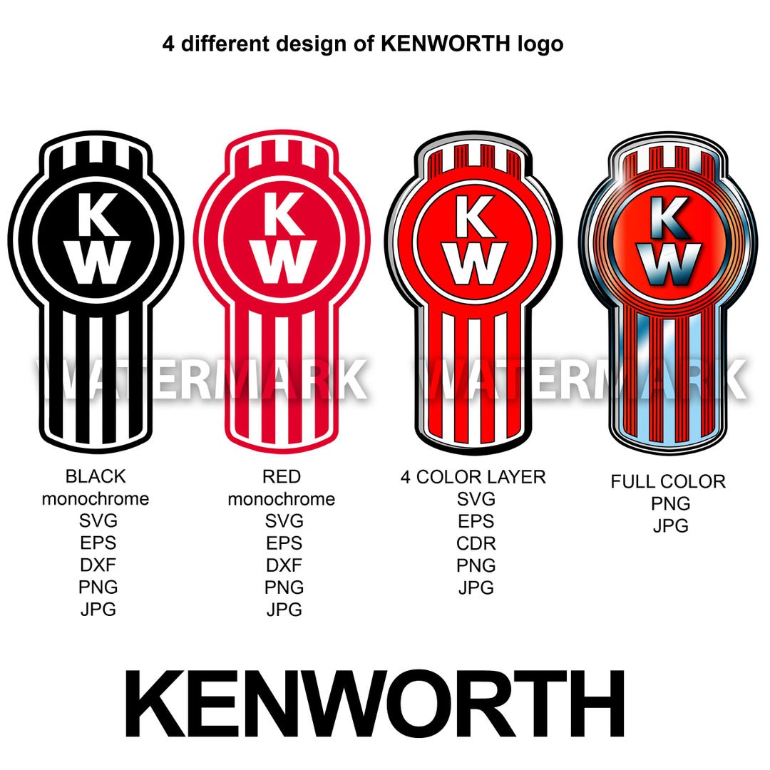 Kenworth Logo in 4 Design Svg,cdr,ai,eps,dxf,png,jpg - Etsy