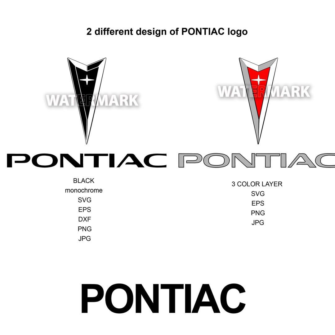 2 Different Design of Pontiac Logo Svg,eps,dxf,png,jpg - Etsy