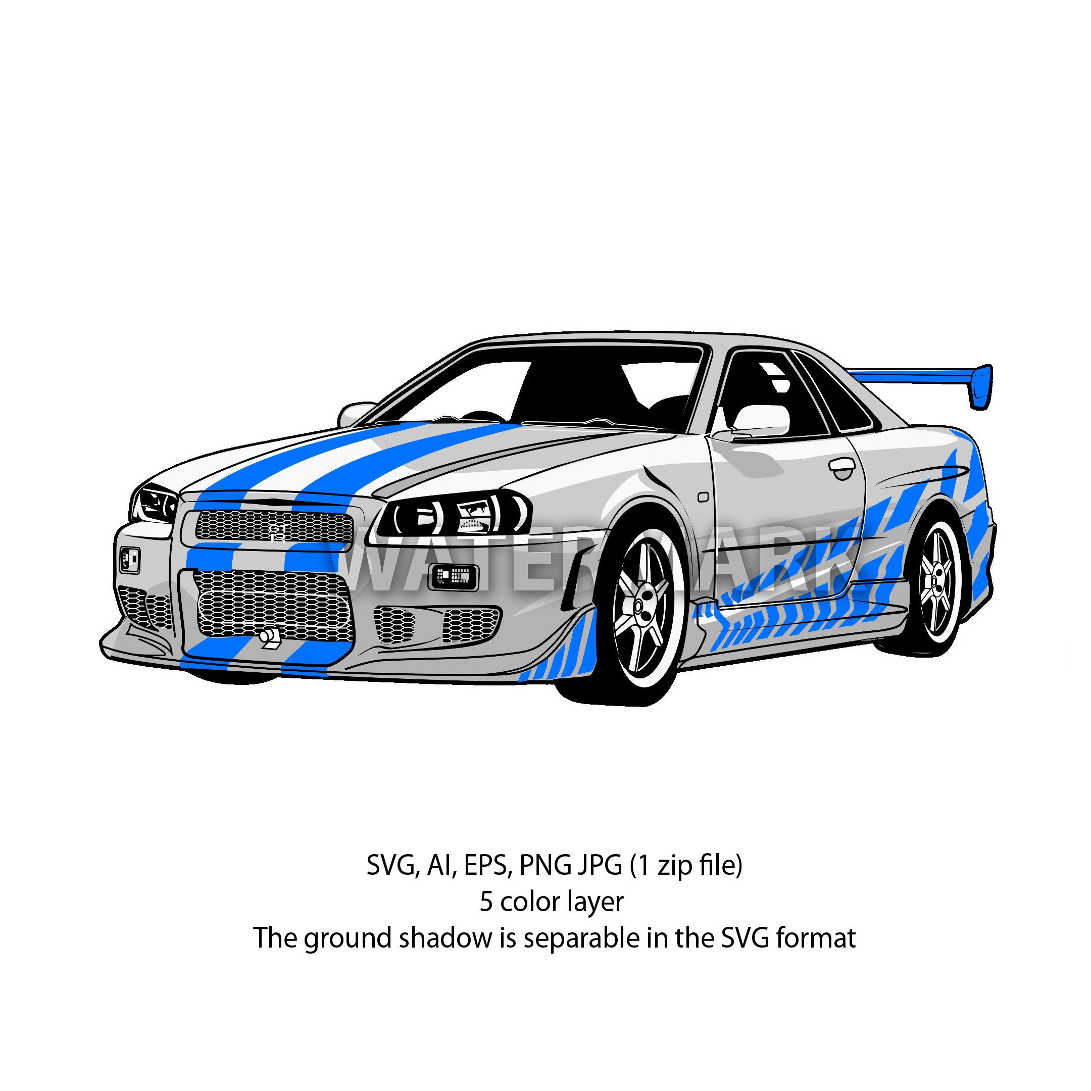 Nissan Skyline Gt 34 Svg,ai,eps,png,jpg - Etsy