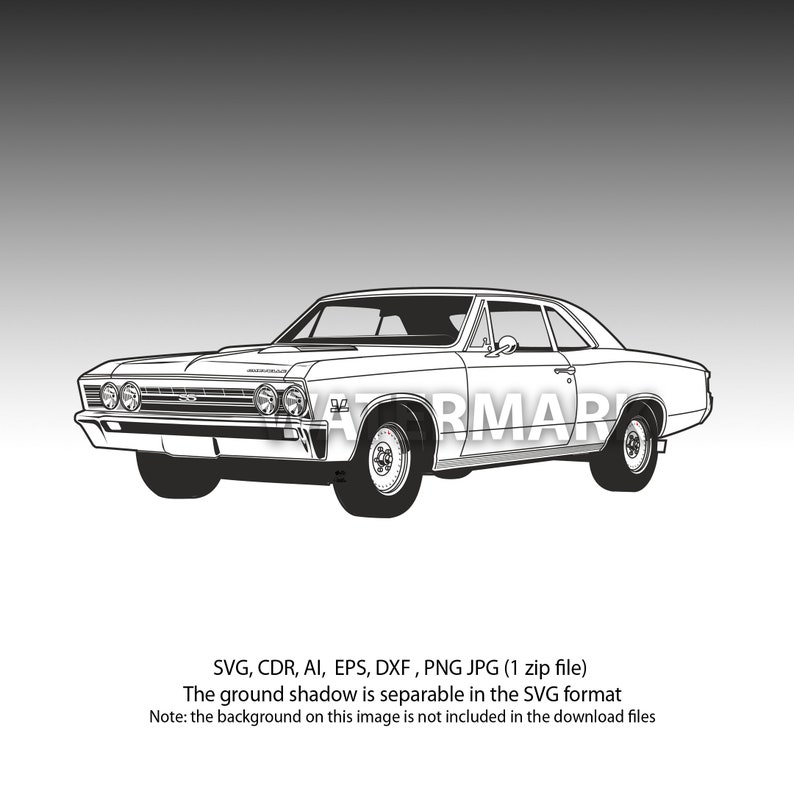 Chevrolet Chevelle 1965 Svg,ai,eps,png,jpg - Etsy Australia