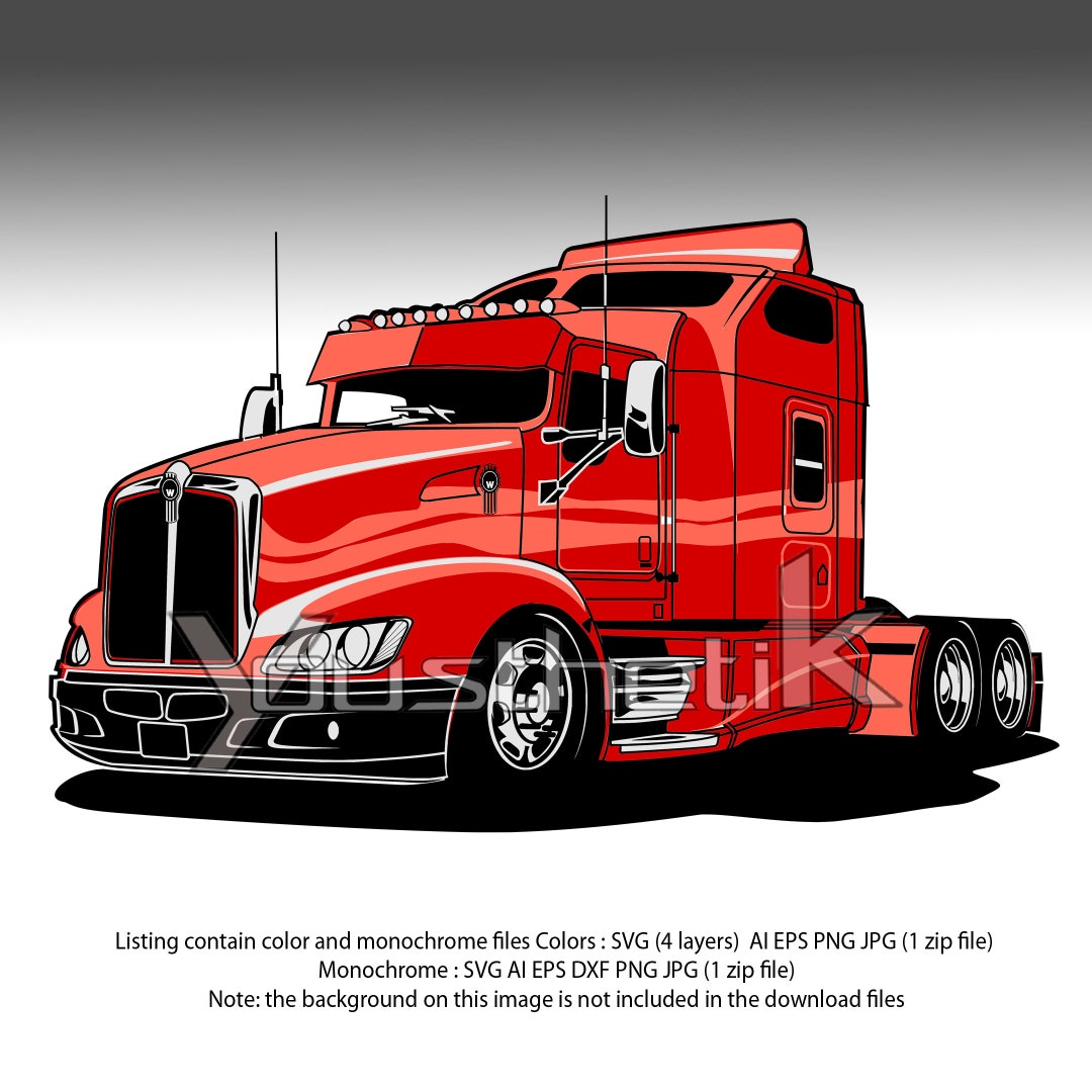 Kenworth semi T 660 vectoriel svg ai eps dxf png jpg - Etsy France