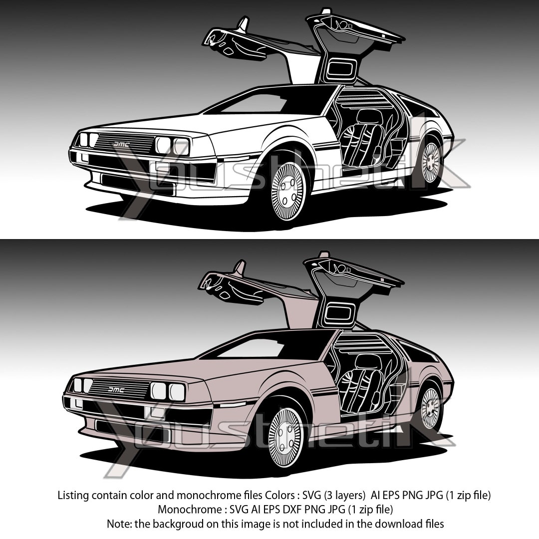 Delorean Svg,ai,eps,png,jpg - Etsy