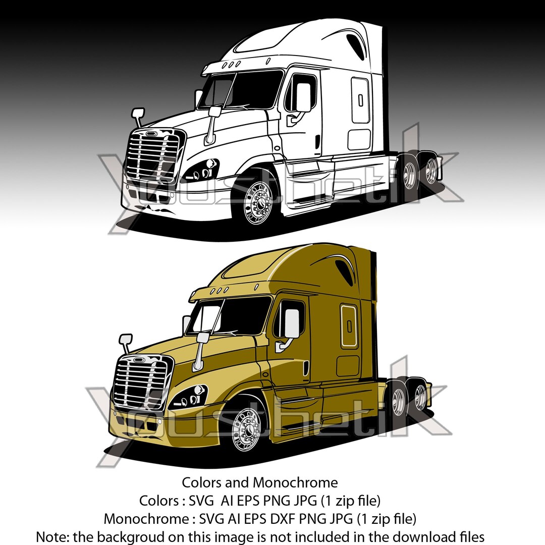 Semi Truck Cascadia Svg,ai,eps,png,jpg - Etsy