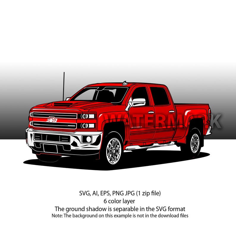 Chevrolet Silverado Color Svg,ai,eps,png,jpg - Etsy