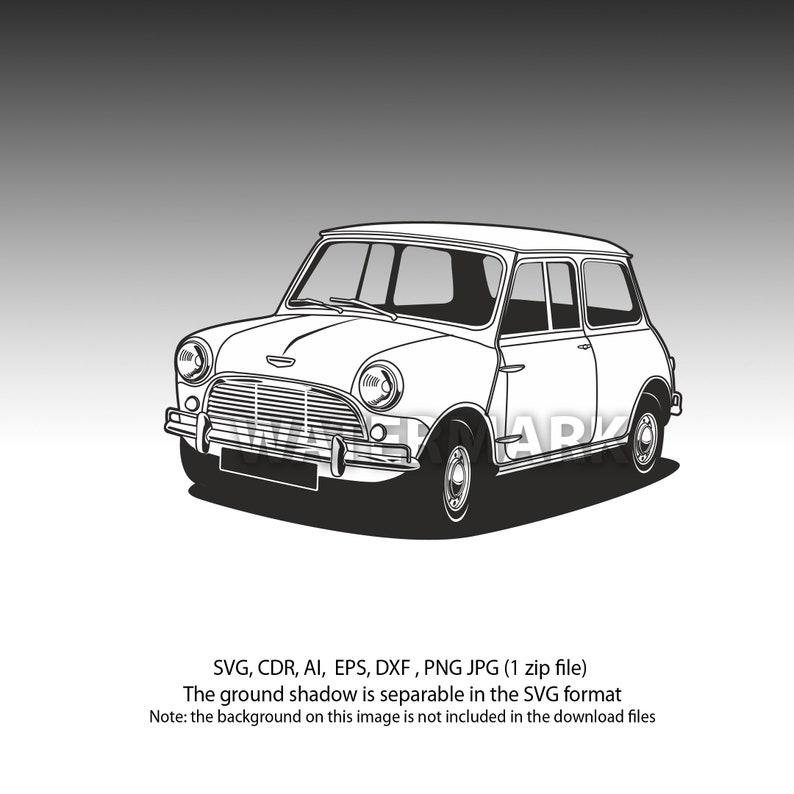 Austin Mini Car Vector, Svg, Cdr, Eps, Dxf, Ai,png, Jpg - Etsy