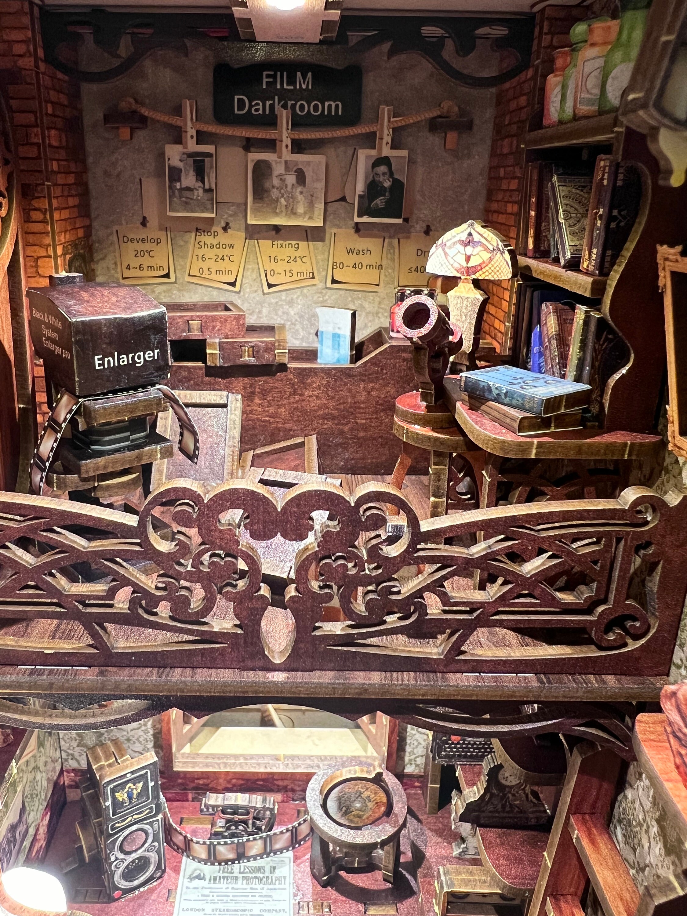 FINISHED Book Nook: Film Darkroom with Touch Lighting and Dust Cover - Etsy