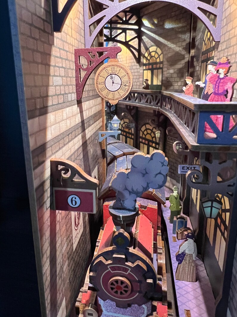 FINISHED Book Nook: the Steam Age with Motion Sensing Lighting - Etsy