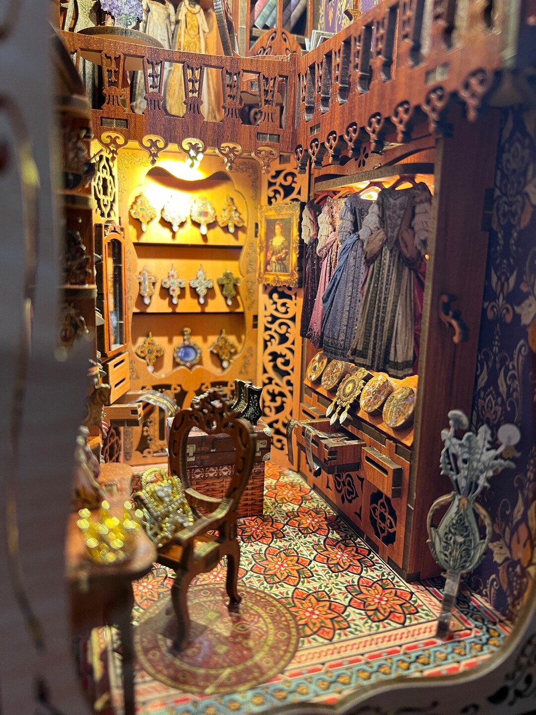 Fully COMPLETED Book Nook: the Queens Dressing Room / Wardrobe - Etsy