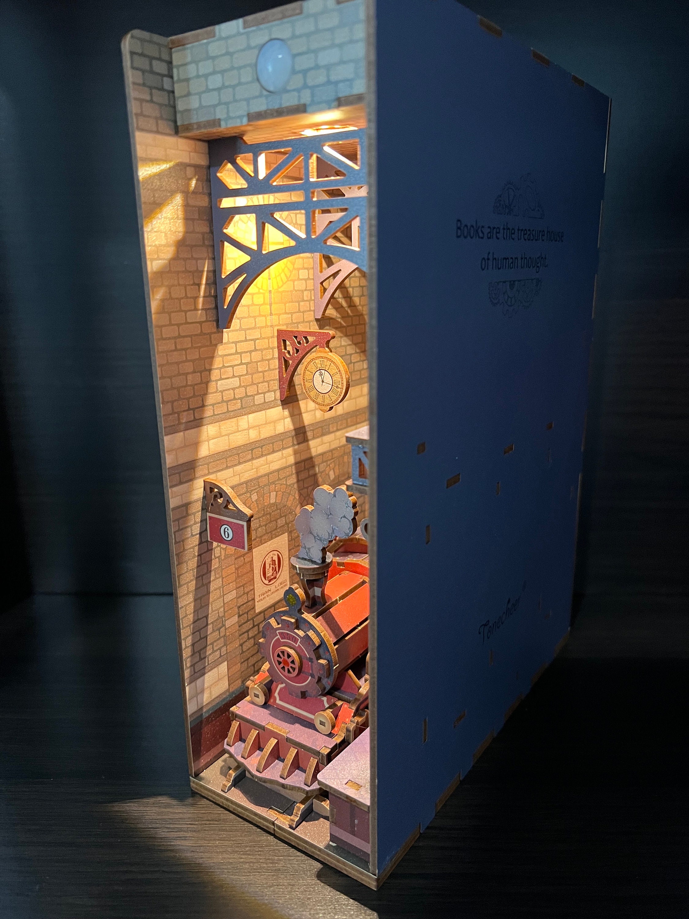 FINISHED Book Nook: the Steam Age with Motion Sensing Lighting - Etsy