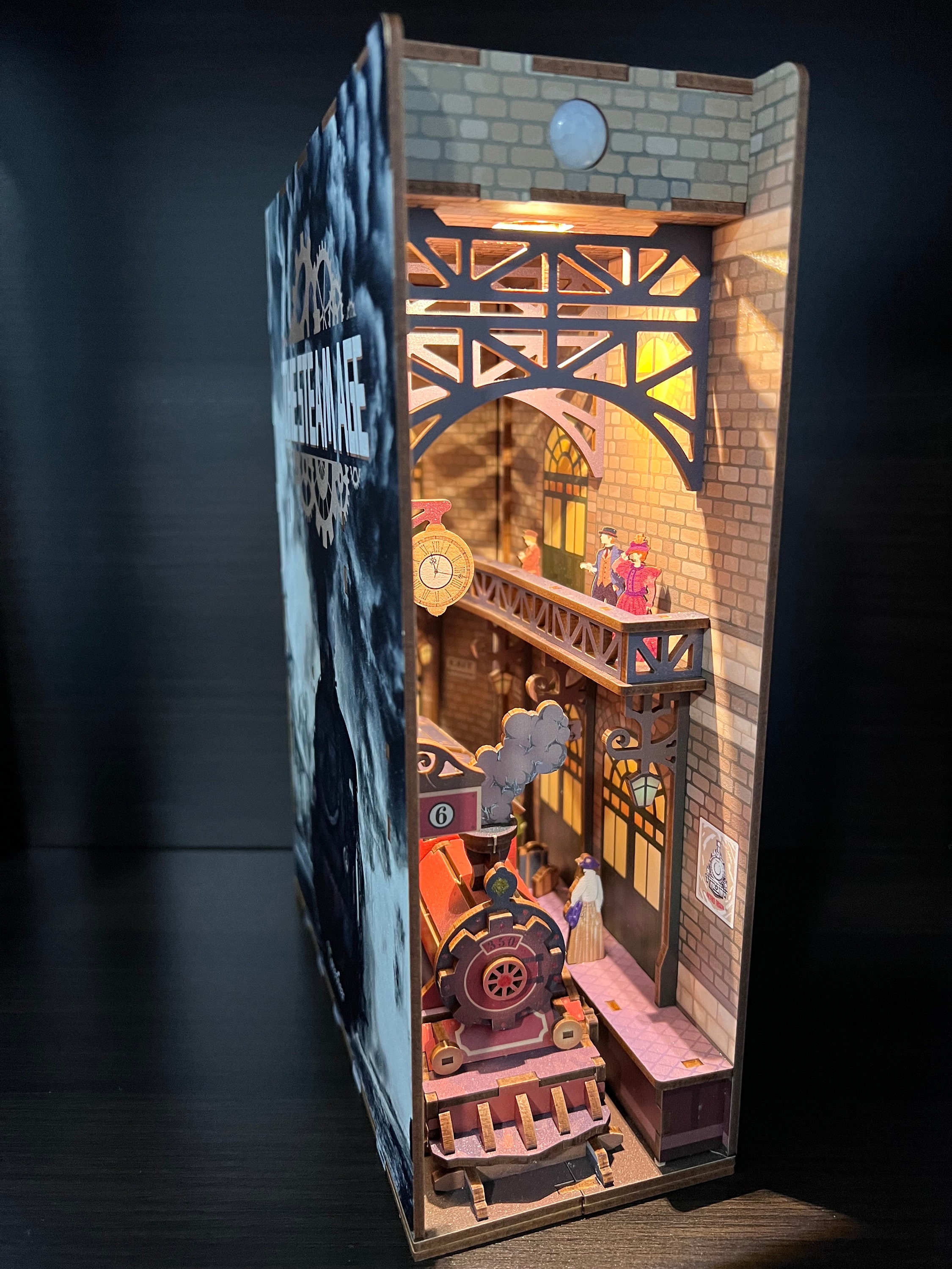 FINISHED Book Nook: the Steam Age with Motion Sensing Lighting - Etsy