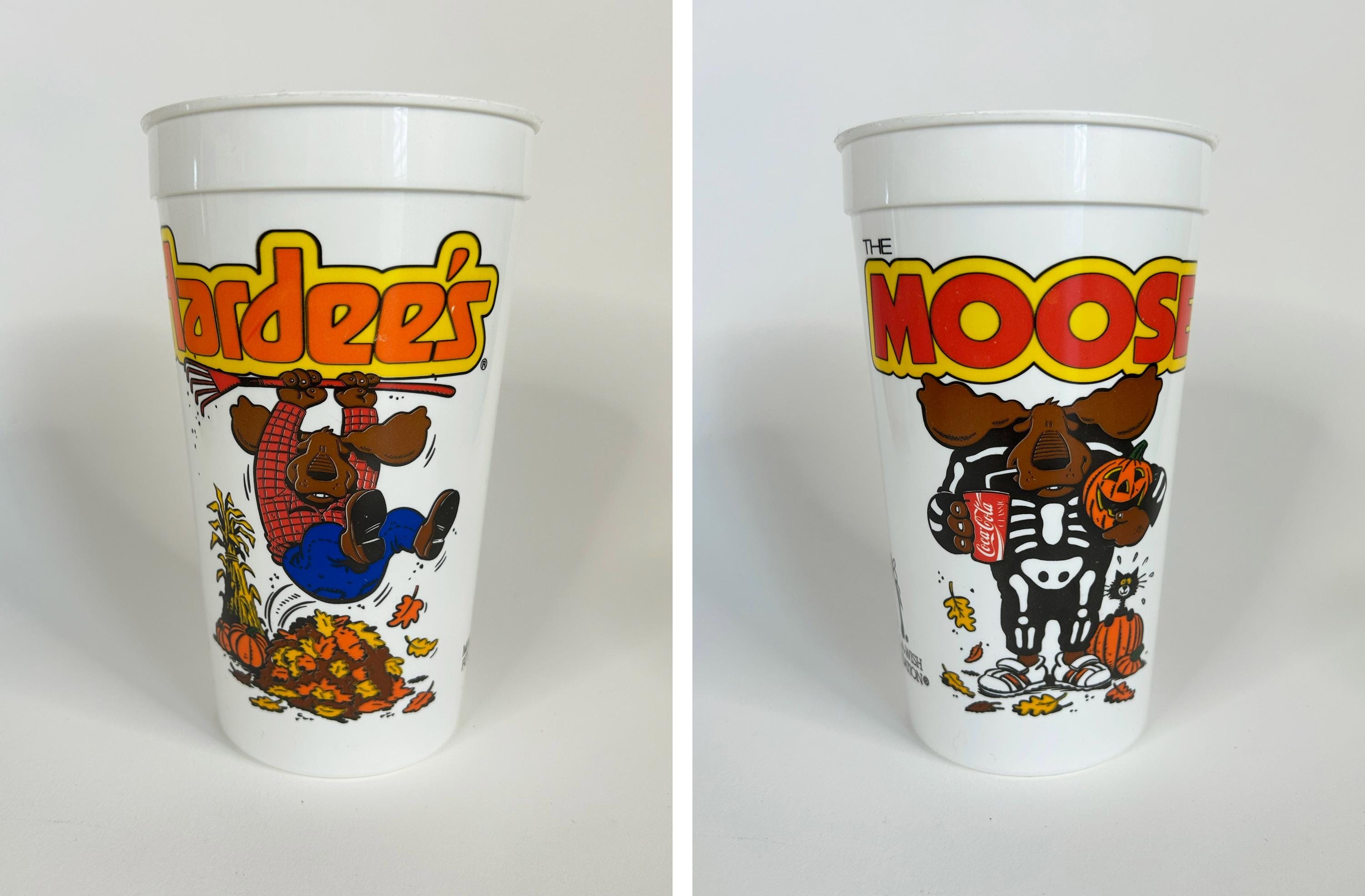 Vintage Hardees Plastic Cups, Ghostbusters 2 and the Moose, Coca Cola ...