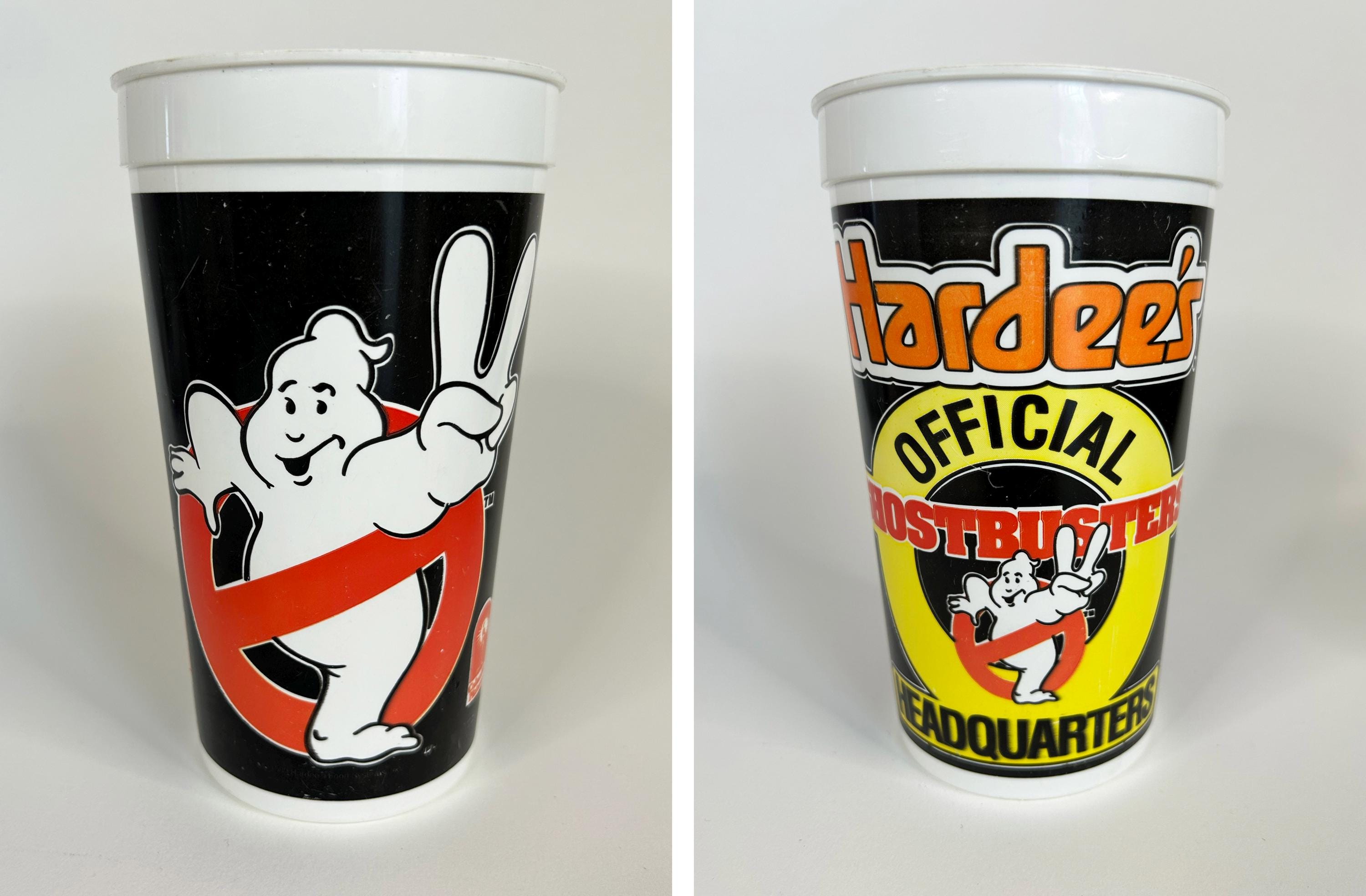 Vintage Hardees Plastic Cups, Ghostbusters 2 and the Moose, Coca Cola ...