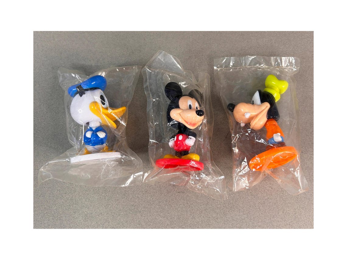 Vintage Kellogs Mini Bobbleheads Disney Mickey Mouse, Donald Duck ...