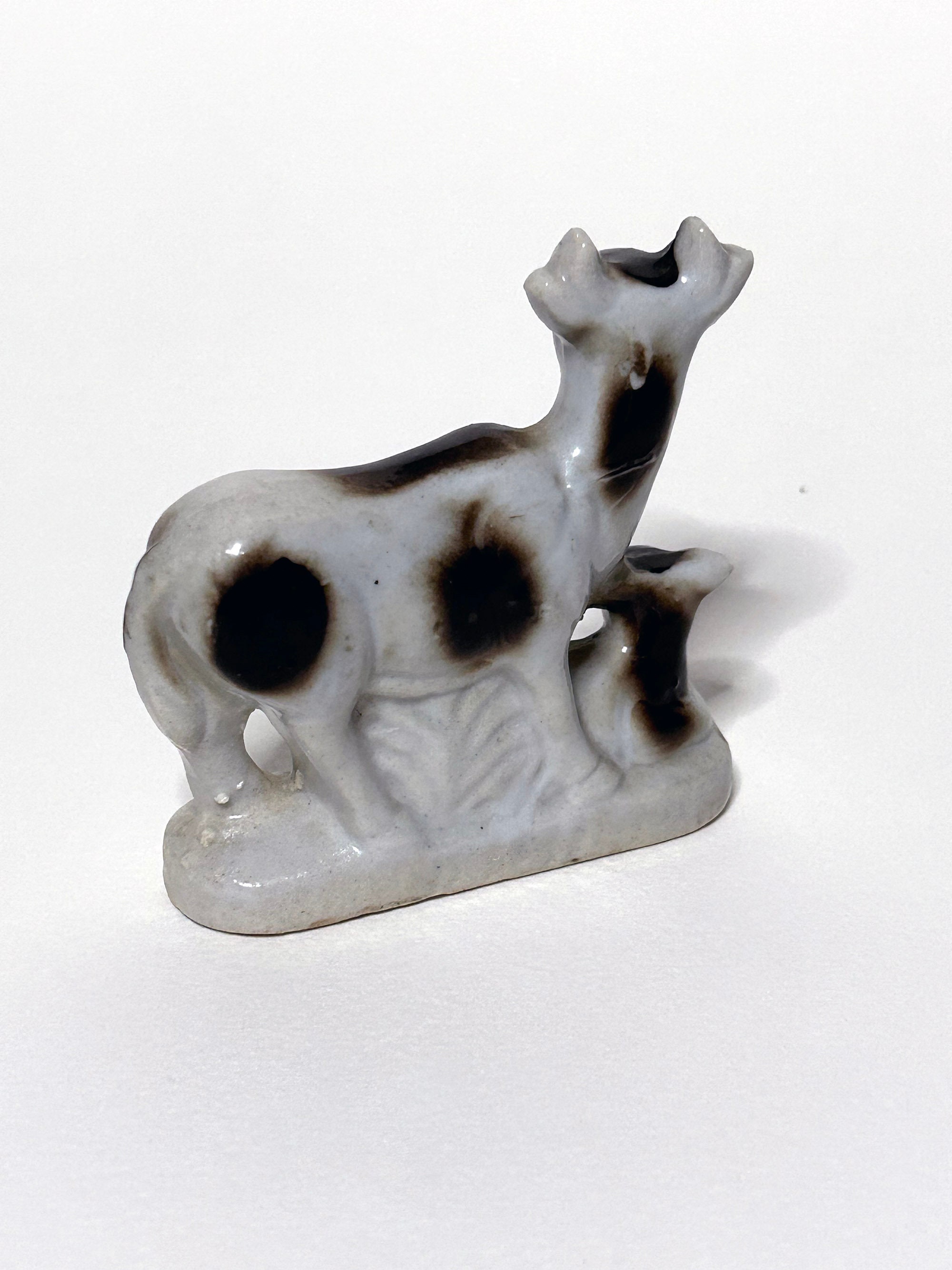 Vintage Cow and Calf Ceramic Figurine - Etsy